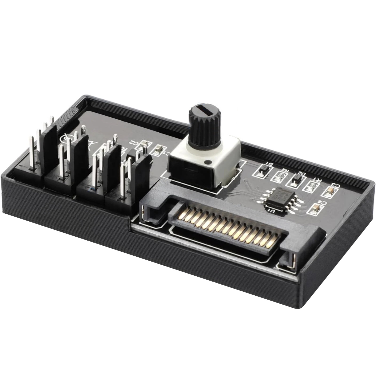 APPLAYERR Black PC Fan Speed Controller 4Pin PWM Interface 12V SATA ...
