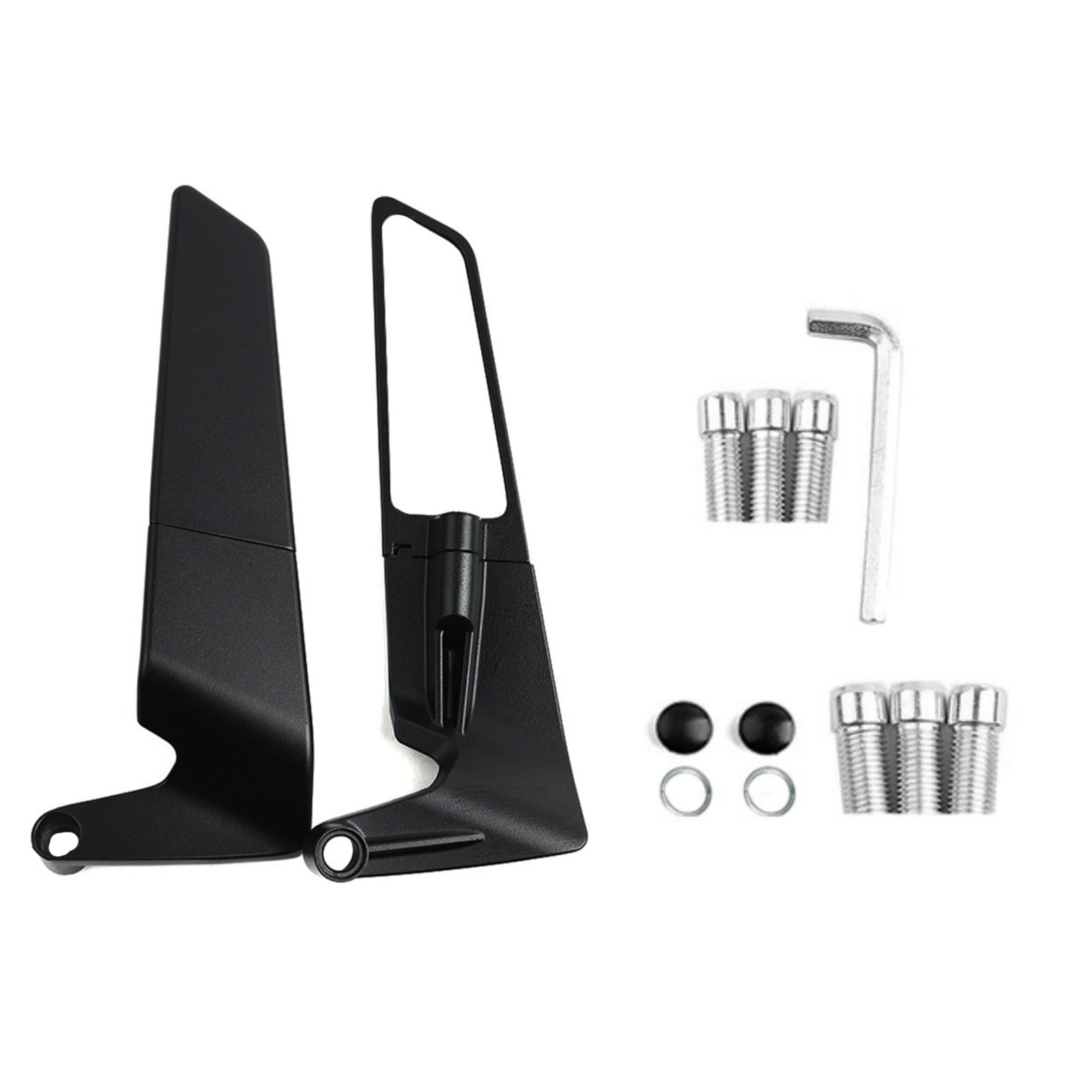 APPLAYERR Double Rotation Motorcycle Mirrors Racing Style Convex Lenses ...