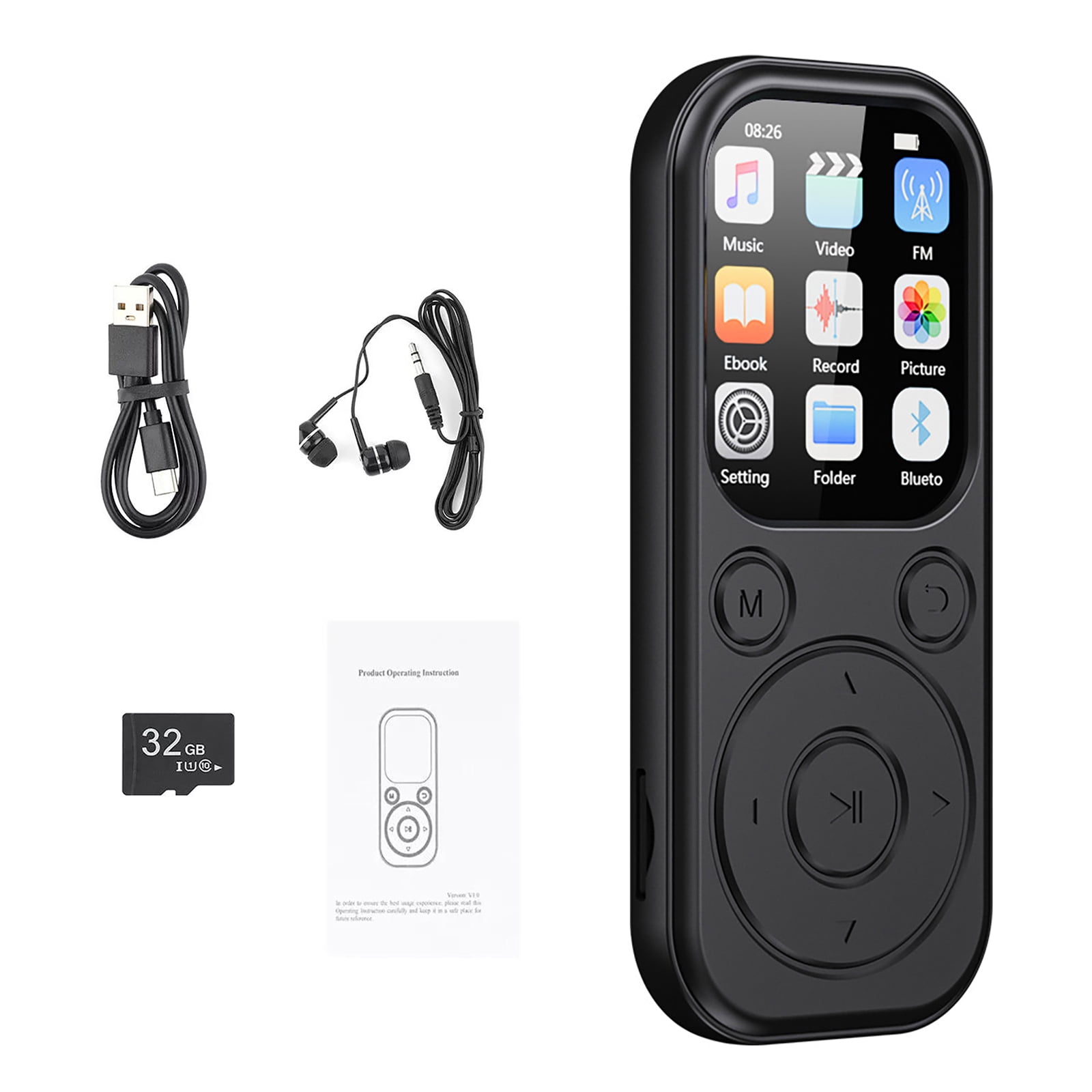 APPLAYERR HiFi MP3 Music Player with Bluetooth 5.4 1.8” Screen Supports ...