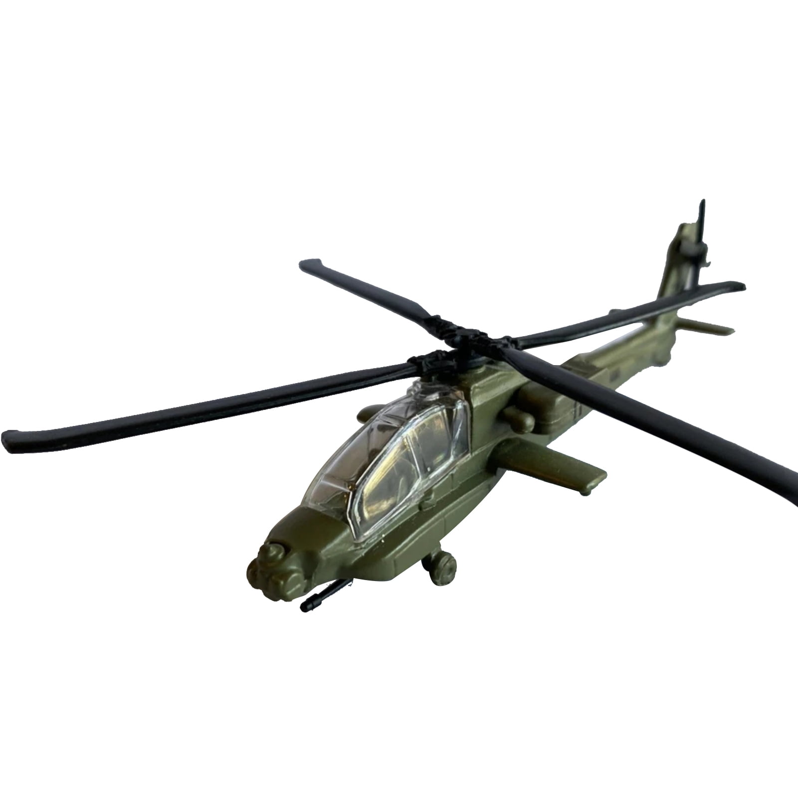 APPLAYERR Military AH-64 Apache Helicopter Model 1:130 Alloy Plastic ...