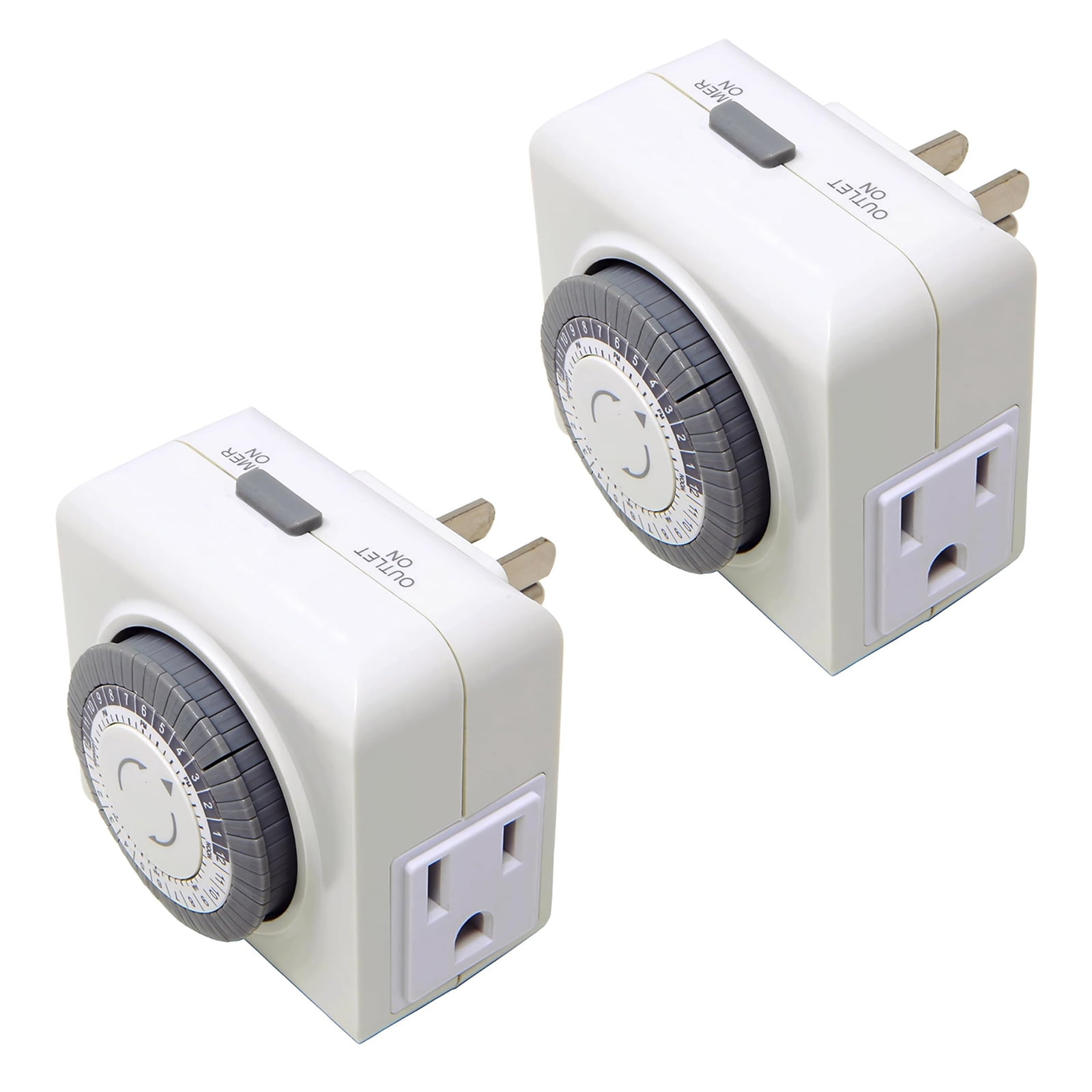 APPLAYERR Rotary Timer 2PCS 3 Prong Plug 110 125V 60Hz 1250W Tungsten ...