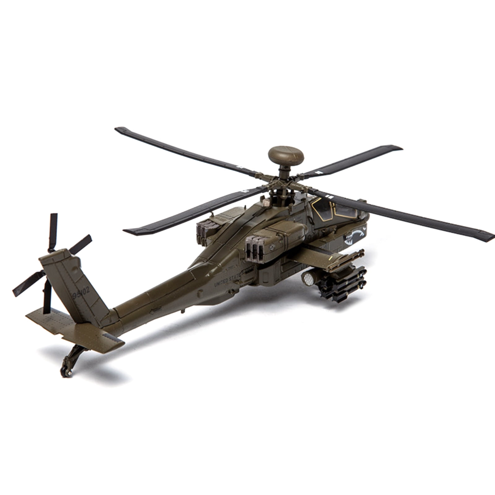 APPLAYERR US Army AH-64 Apache Bomber Model Airplane 23cm Long Perfect ...