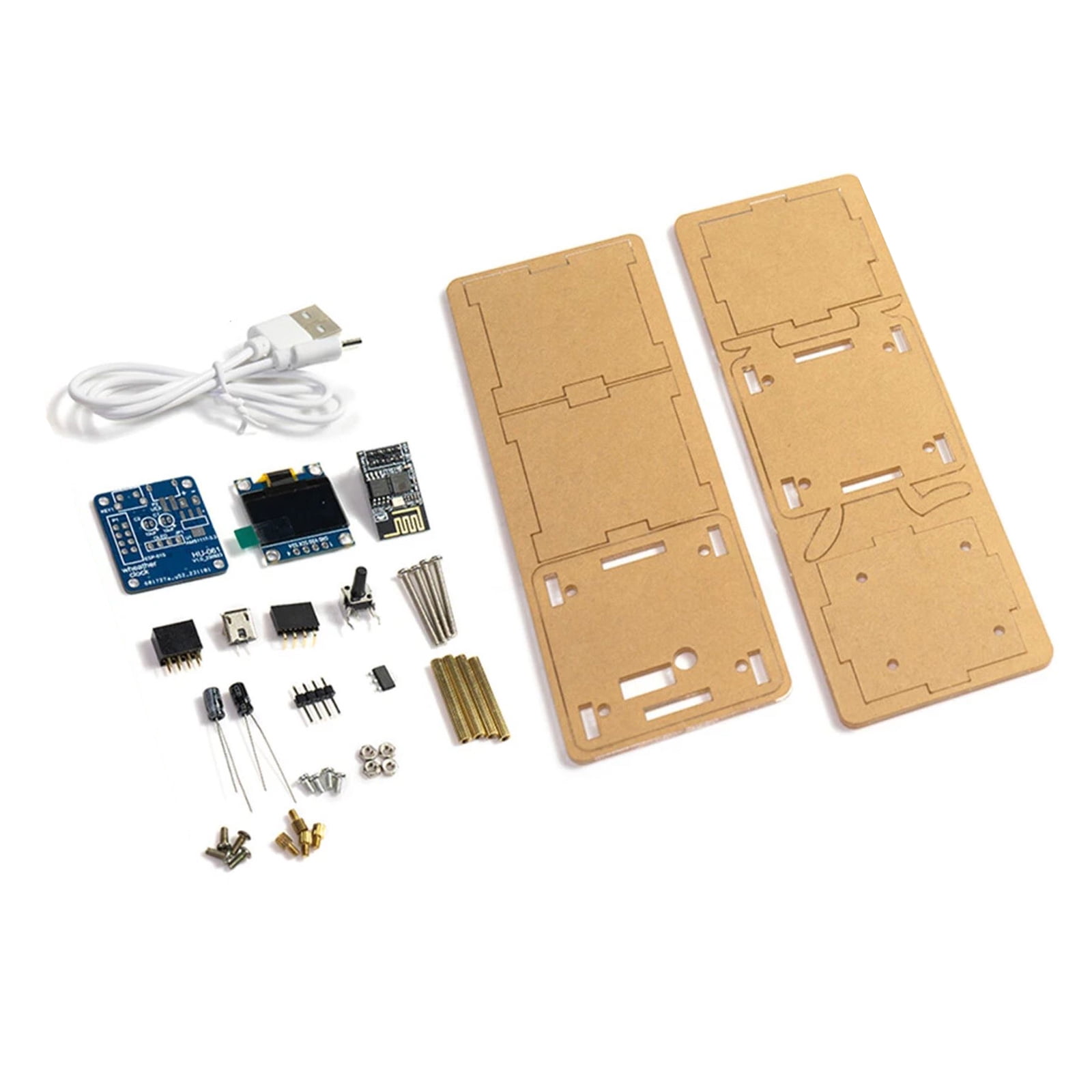 APPLAYERR WiFi Time Temp Weather Clock DIY Kit ESP8266 HD Display Auto Sync Smart Control ...