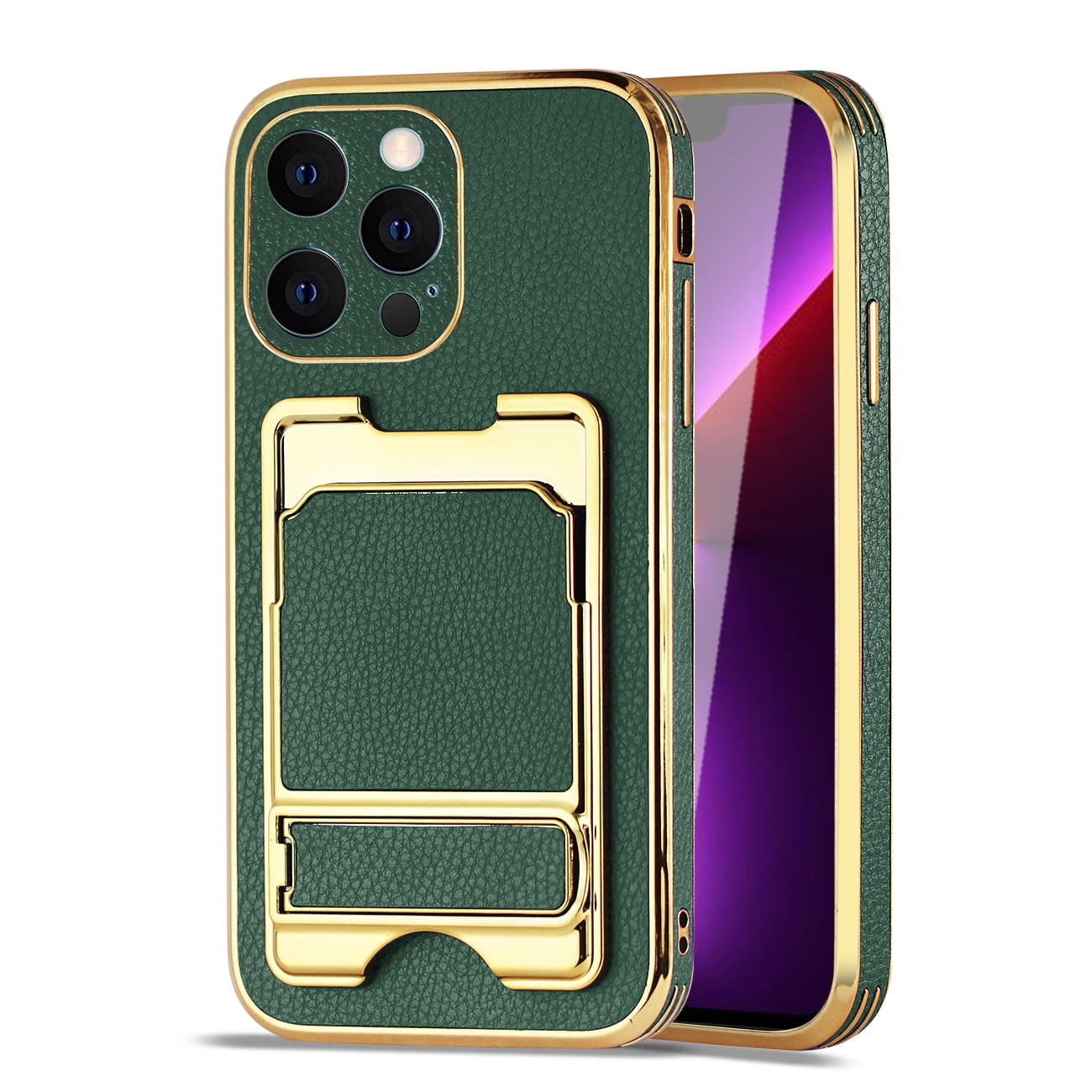 APPLE IPHONE 13 PRO Phone Cases, Slim Hybrid Leather Case with Credir ...