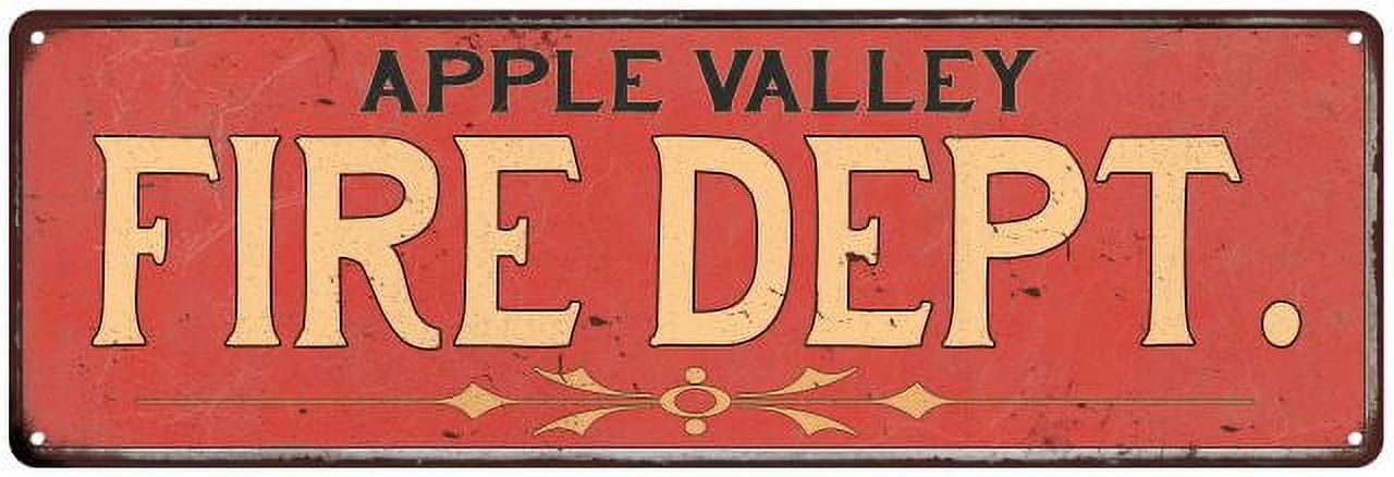 APPLE VALLEY FIRE DEPT. Home Decor Metal Sign Police Gift 8x24 ...