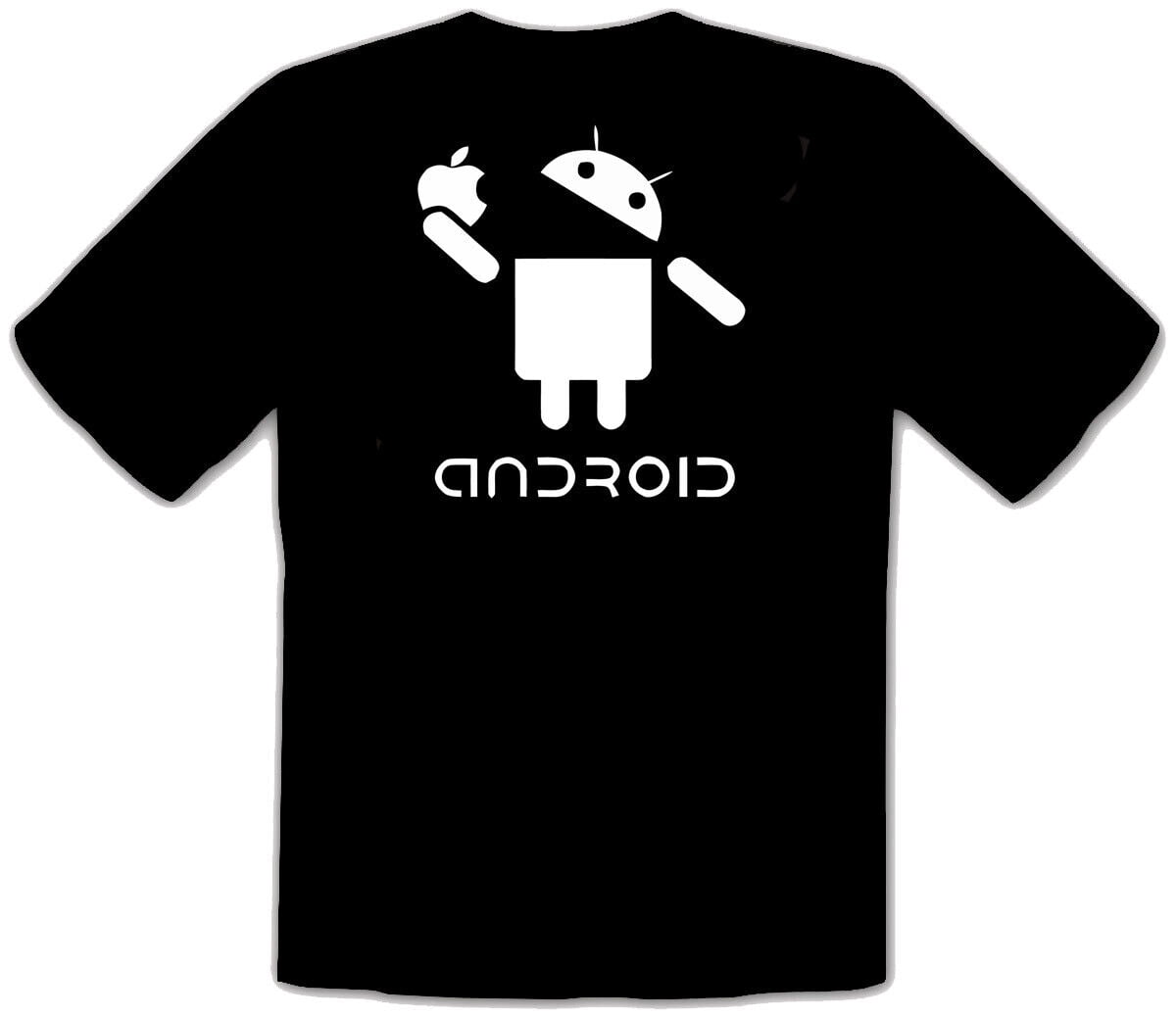 APPLE vs ANDROID COOLES Logo SCHWARZE T-Shirt -260 - Walmart.com