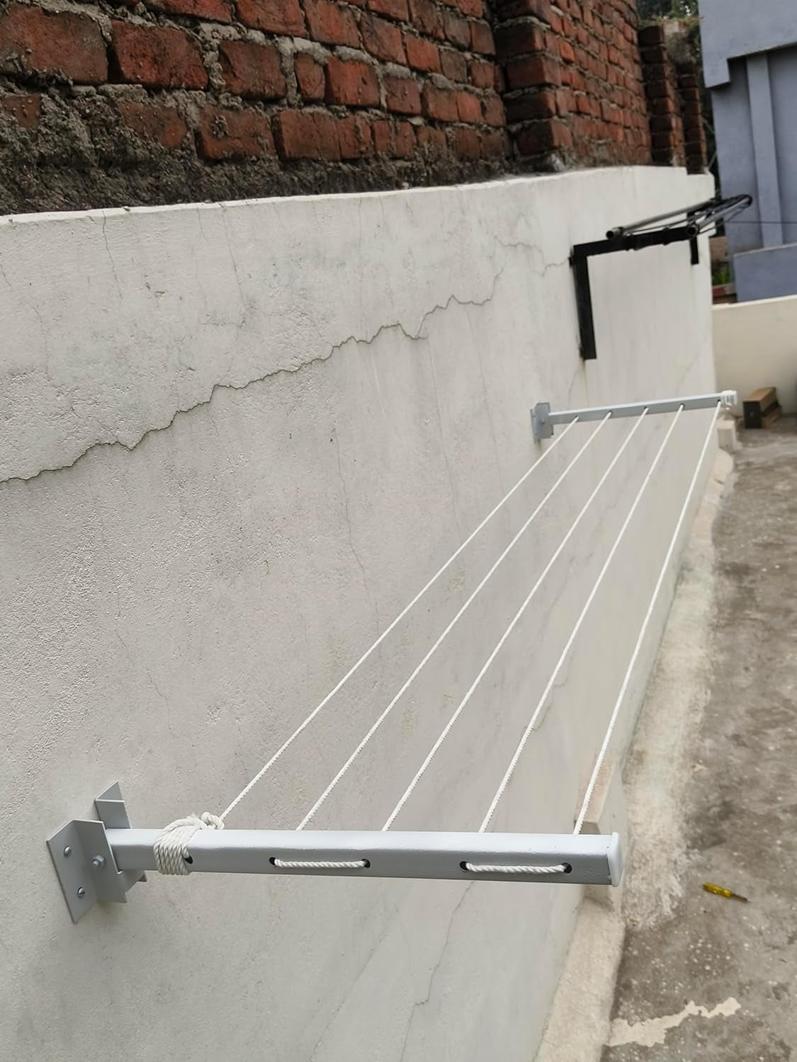 APPLICE Foldable Clothes Drying Stand 5 Layers Wall Mounted Clothesline ...