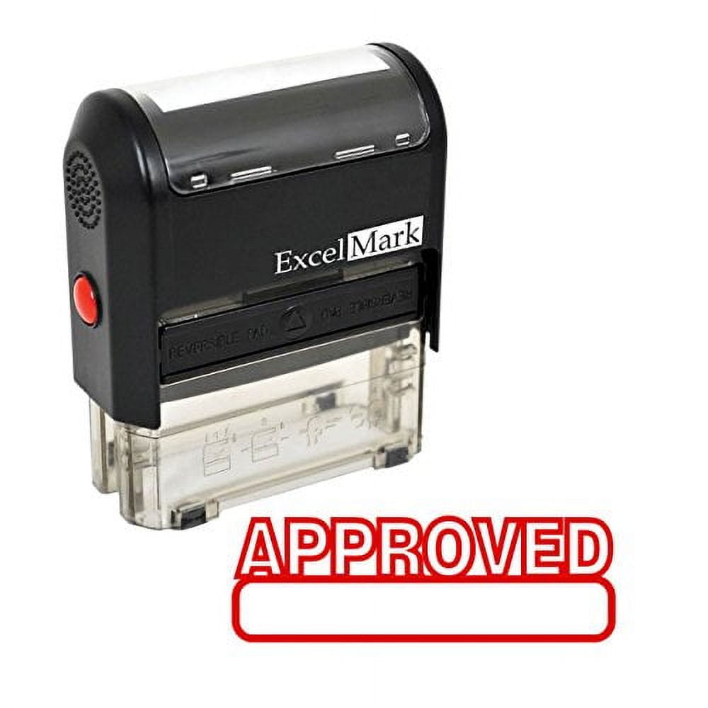 APPROVED Self Inking Rubber Stamp - Red Ink (42A1539WEB-R) - Walmart.com