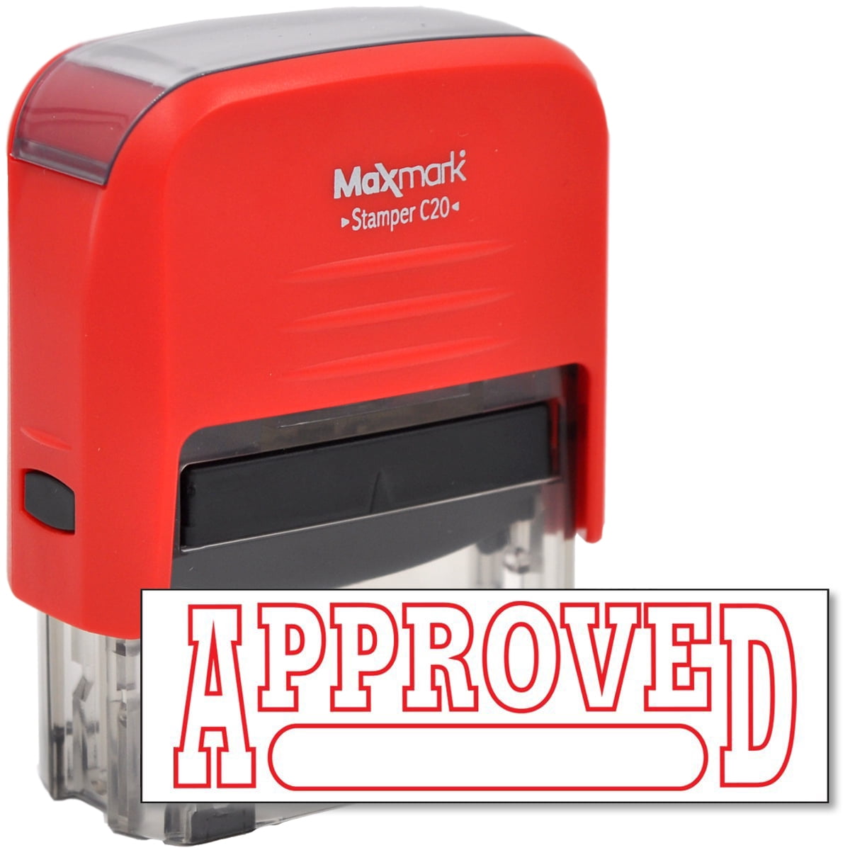APPROVED Self Inking Rubber Stamp with Red Ink - Walmart.com