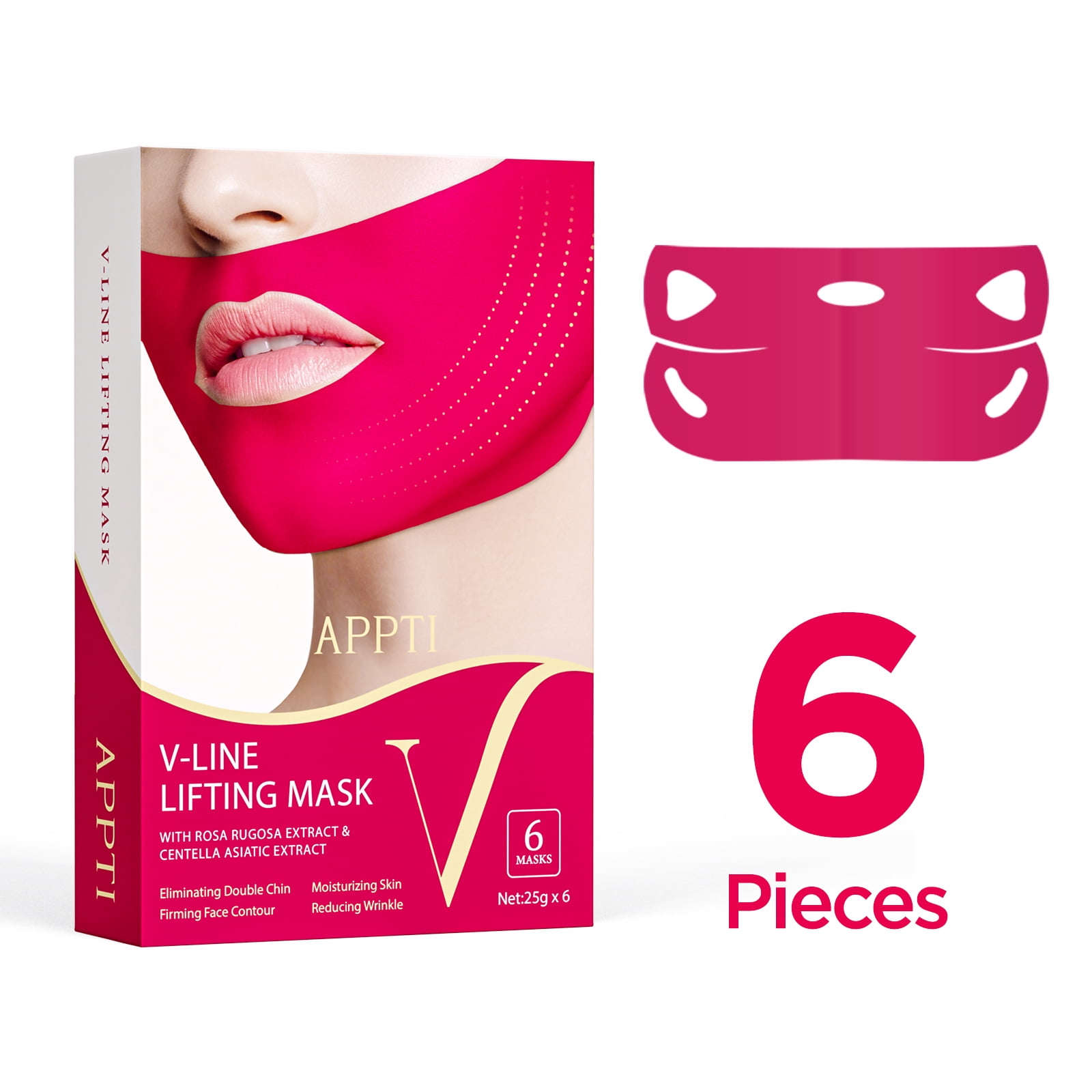 APPTI Red V-Line Lifting Mask 6-Piece Set – Intensive Contouring ...