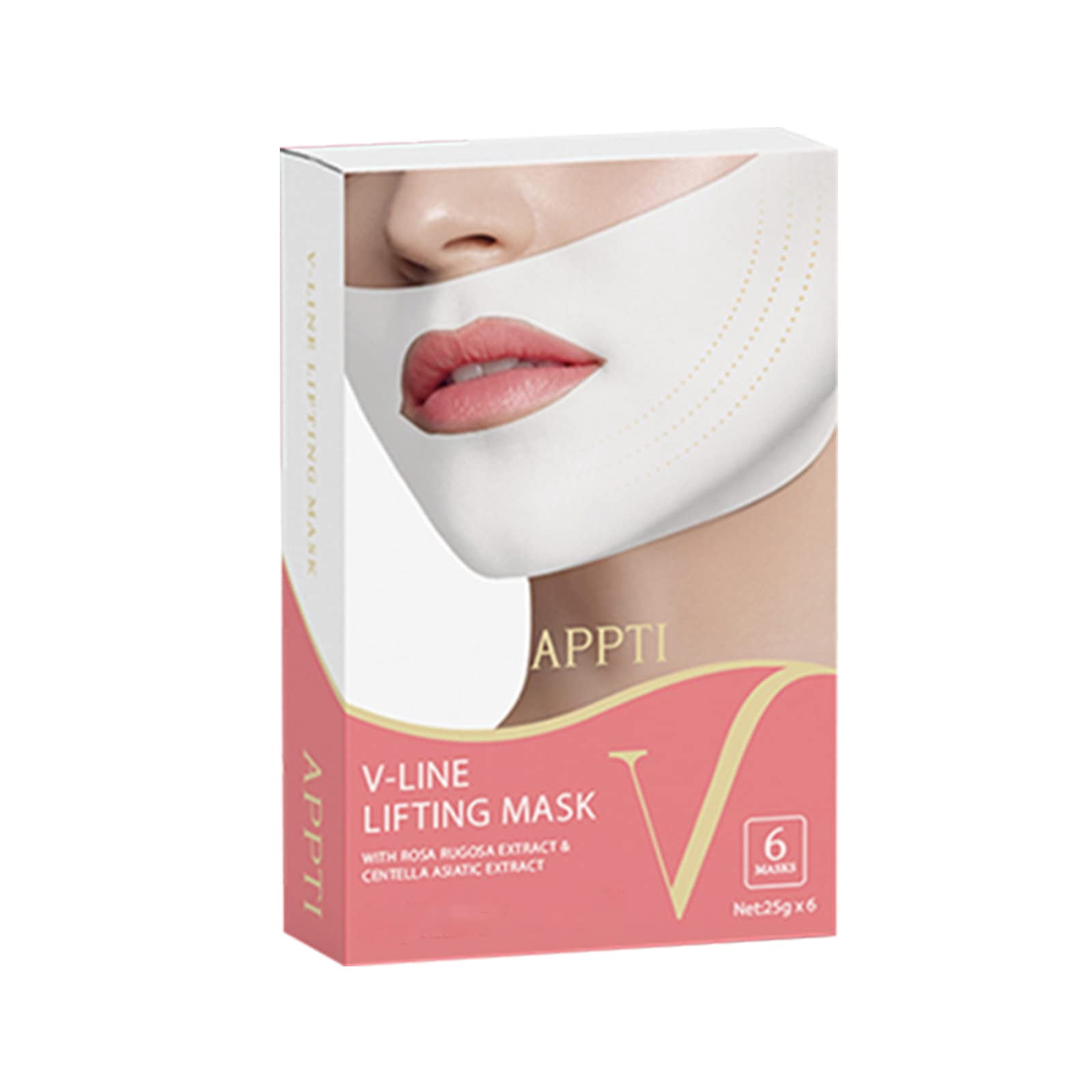 APPTI V Shape Face Mask, Firming Facial Mask Double V Line Lifting Mask ...