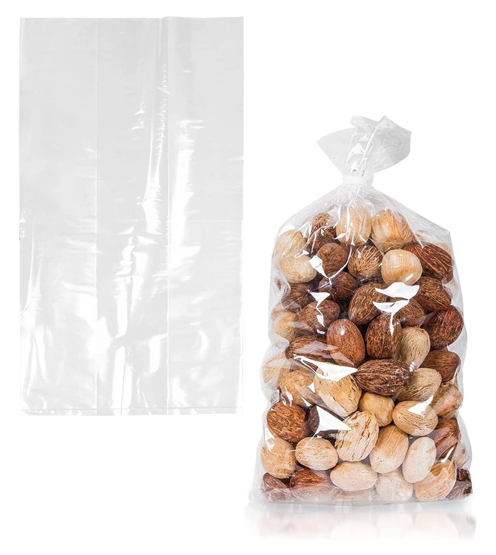 APQ Clear Gusseted Bags, 4 x 2 x 10 Inch. Pack of 1000 Gusseted Plastic ...