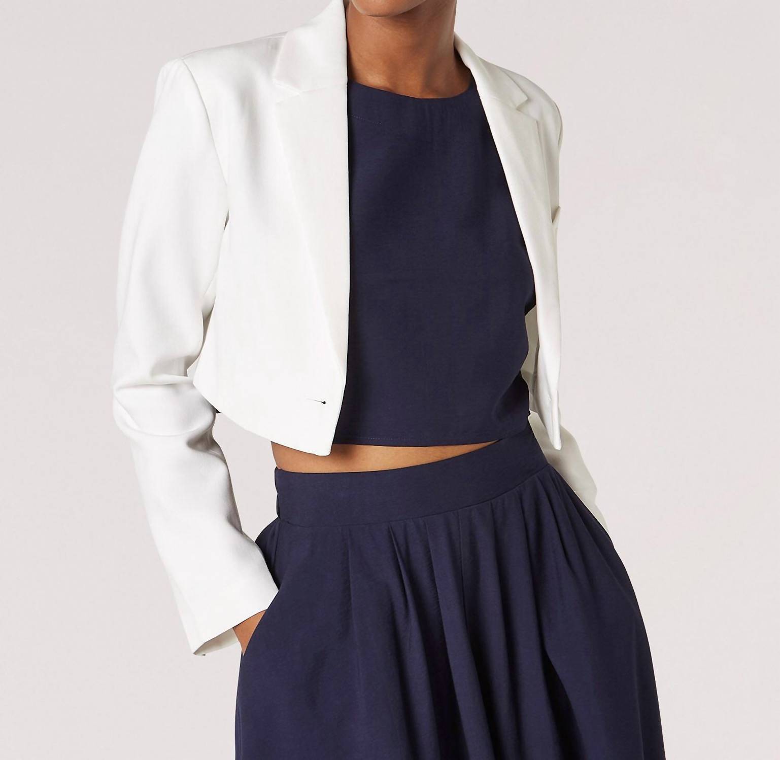 APRICOT Cropped Blazer - Walmart.com