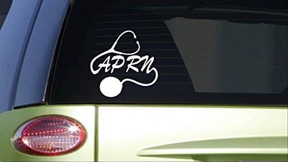 APRN *I388* 8 inch Sticker decal Nurse practitioner stethoscope scrubs ...