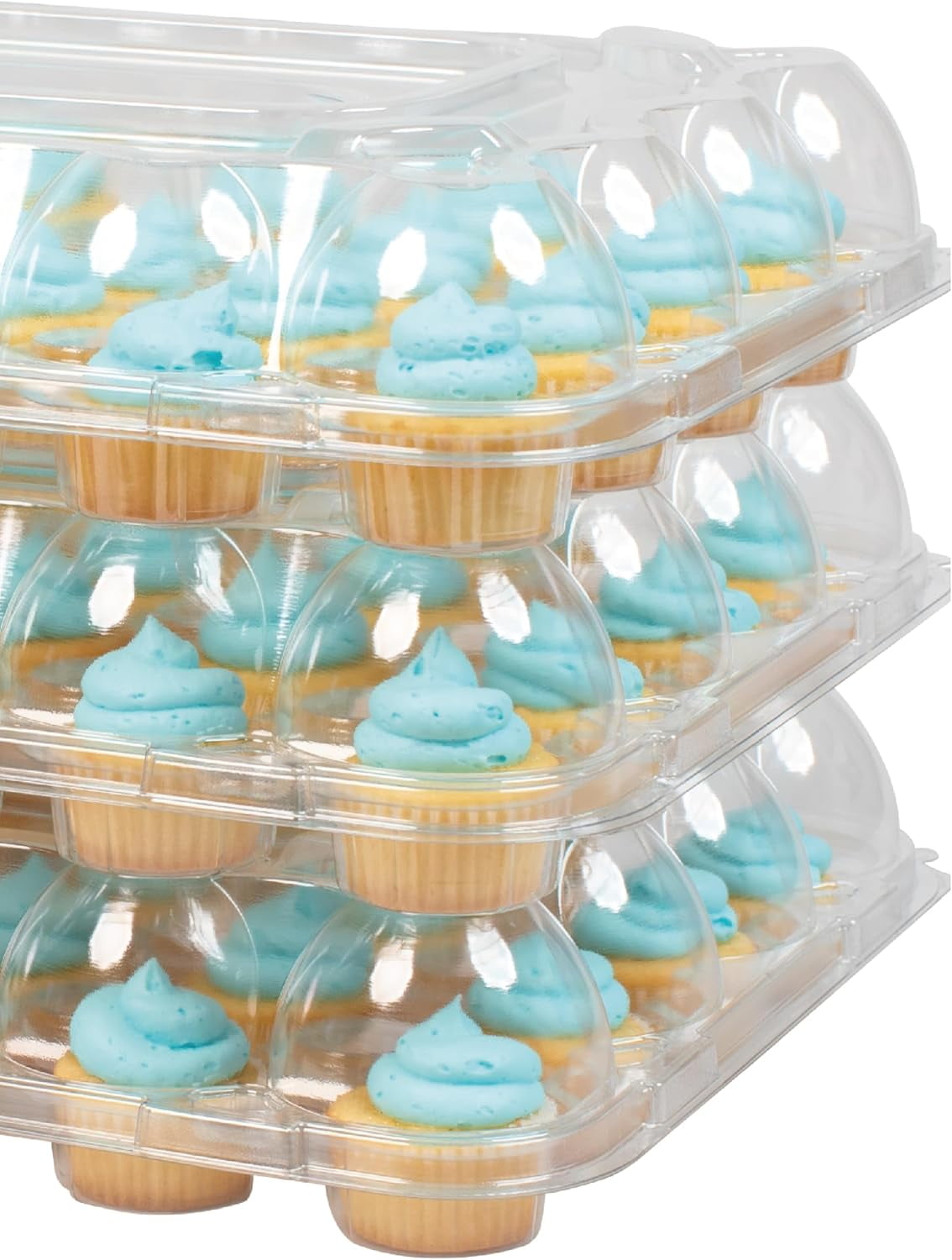 APRON HEROES - STACK'nGO MINI, Cupcake Containers 24 Count, Anti-crush ...