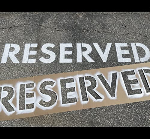 APS 12" RESERVED Parking Stencil for Parking Lot | Reserved Stencil for ...