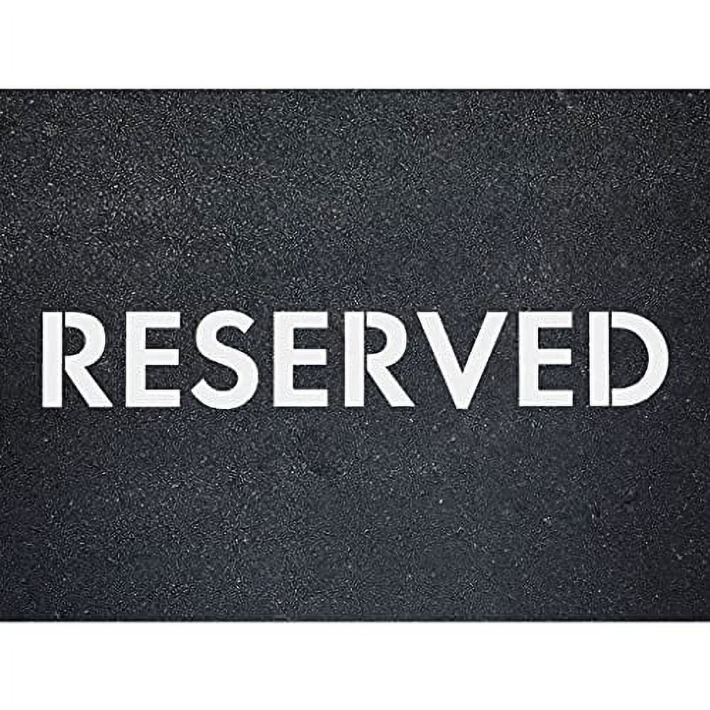 APS 12" Reserved Parking Stencil for Parking Lot | Reserved Stencil for ...