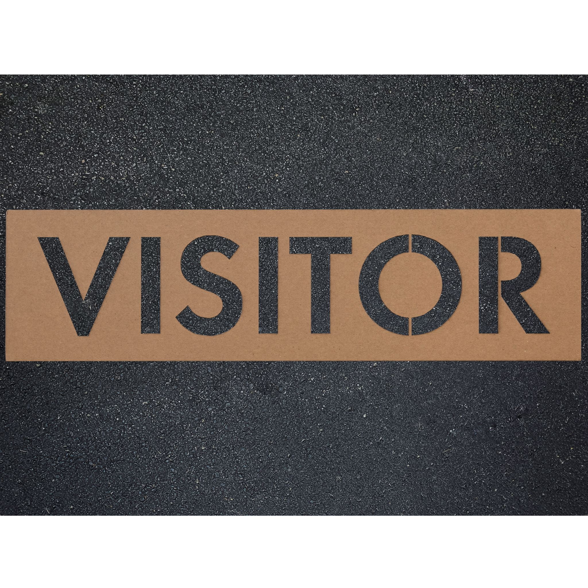APS 12" VISITOR Word Stencil for Painting Parking Lots & Curbs | Made ...