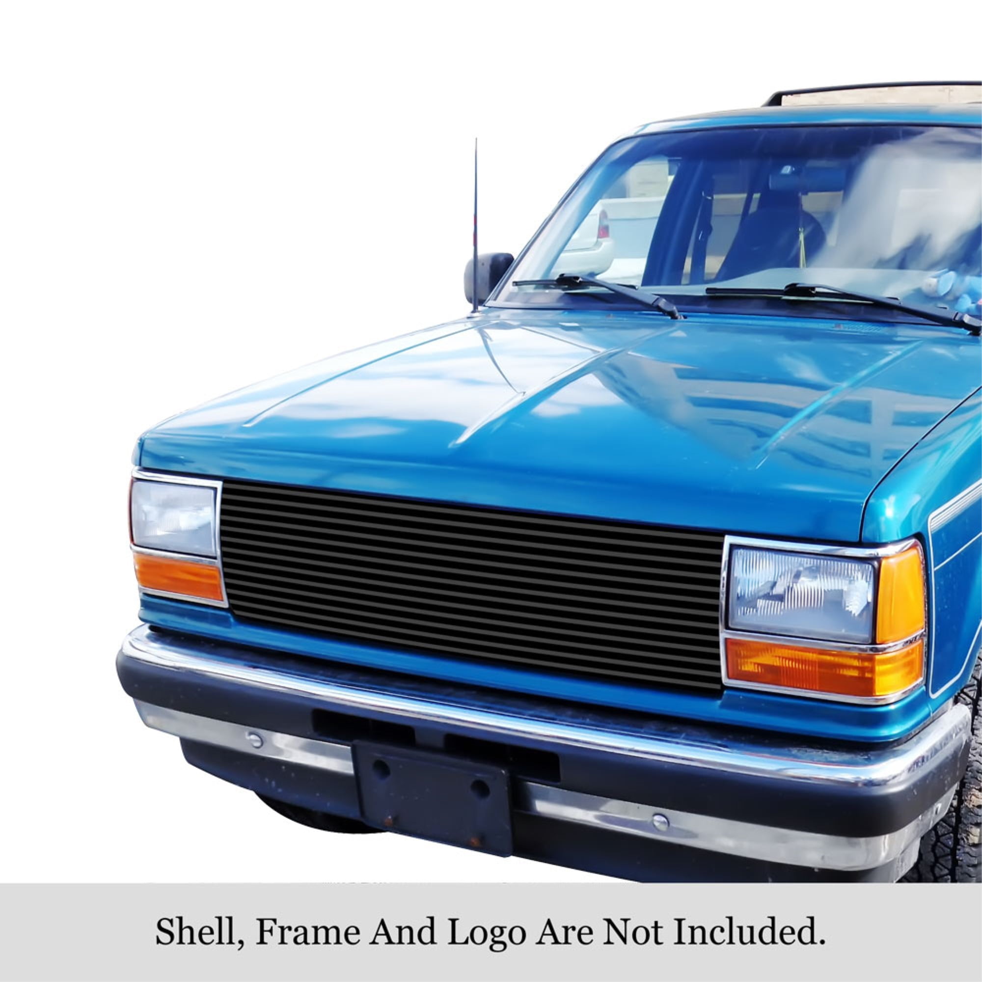 APS 1989-1992 Ford Bronco 2 Black Stainless Steel Billet Grille 8x6 ...
