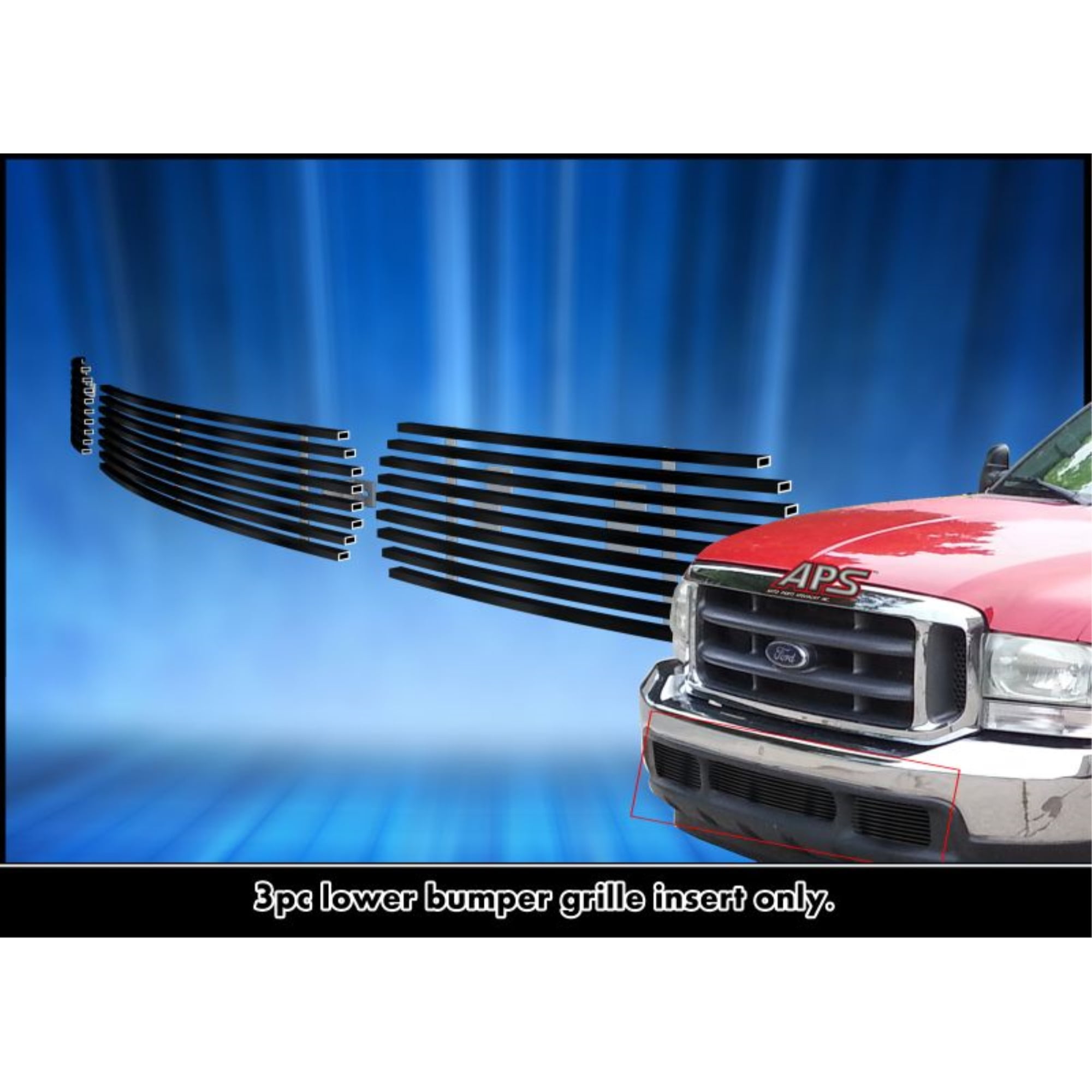APS 2000-2004 Ford Excursion Without Foglights Black Stainless Steel ...