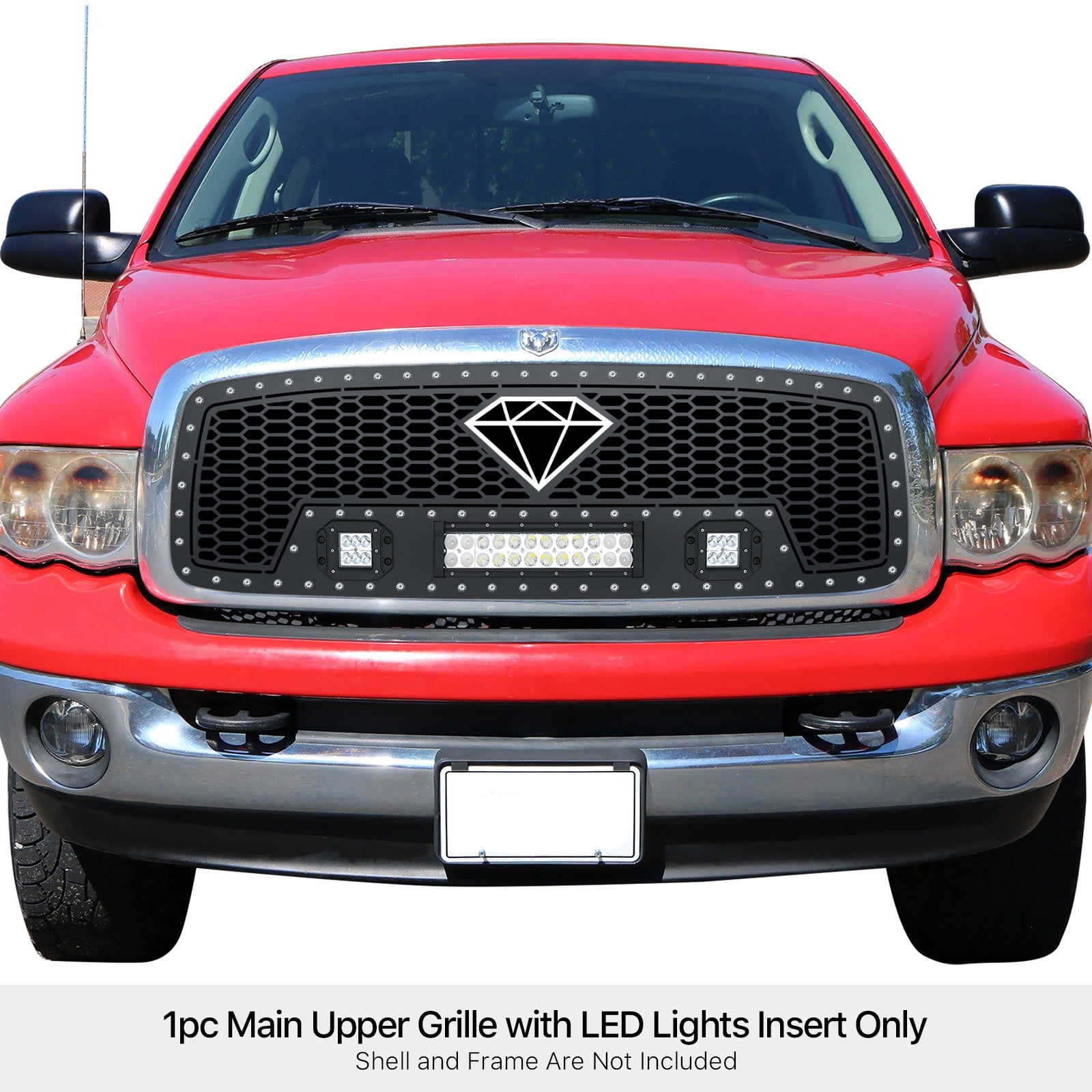 APS 2002-2005 Dodge Ram 1500 Rivet Grille laser cut rivet mesh with 12 ...