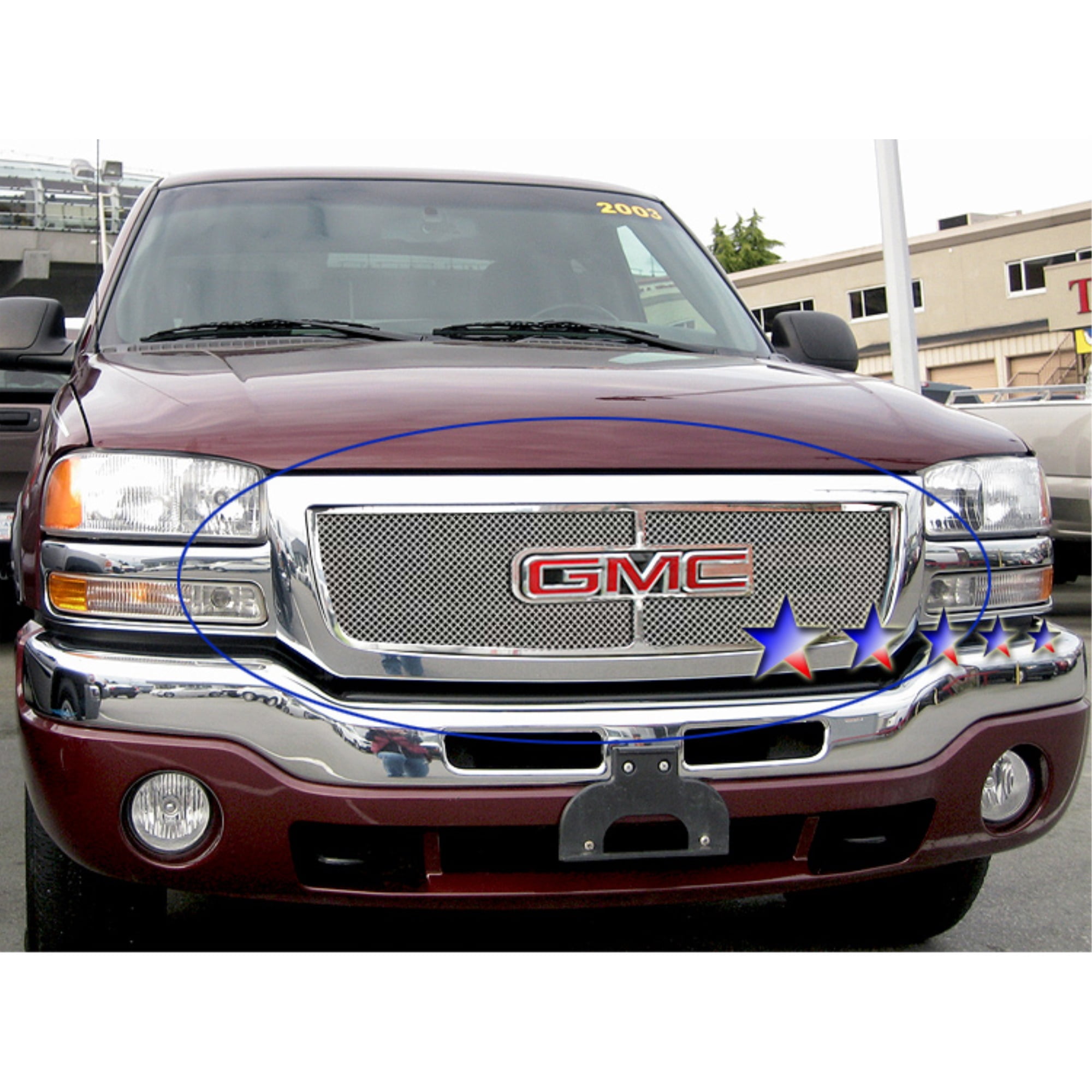 APS 2003-2006 GMC Sierra 1500 Not For Denali With Logo Show Mesh Grille ...
