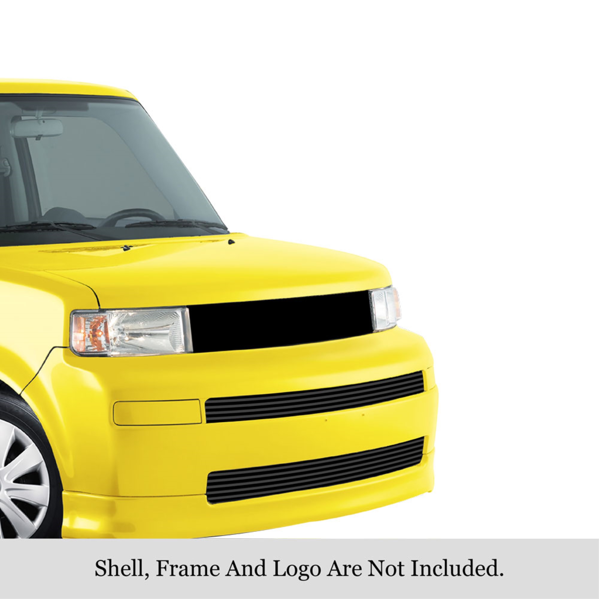 2003-2007 Scion Xb Stainless Steel Black Powder Coated Finish 8X6 Horizontal Billet Black ...