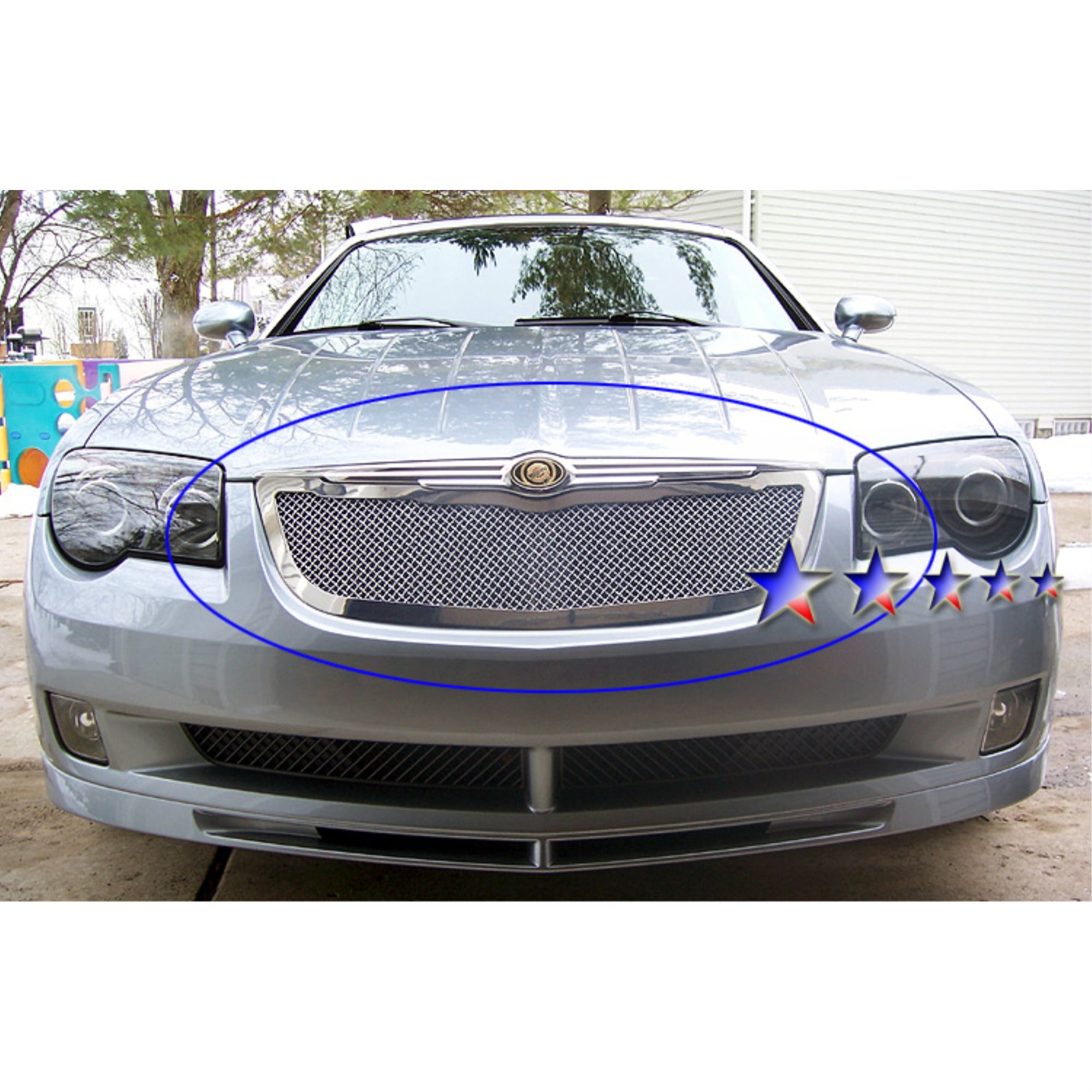 APS 2004-2008 Chrysler Crossfire Premium Stainless-Steel Mesh Grille 1 ...