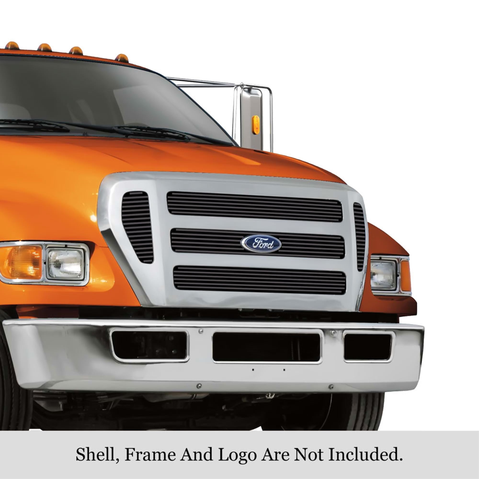 APS Black Stainless Steel Front Billet Grille for 2004-2015 Ford F-650 ...