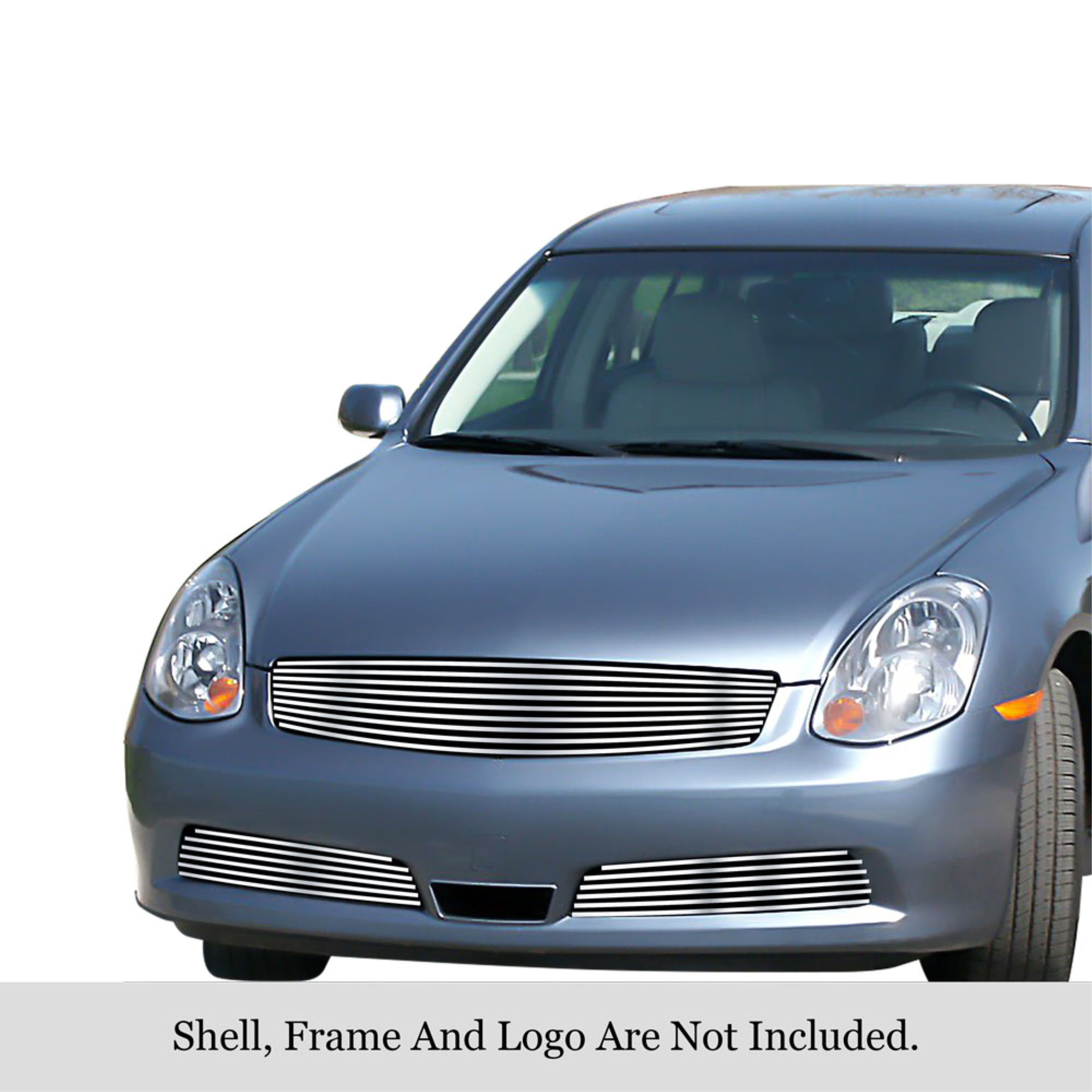 APS 2005-2006 Infiniti G35 Stainless Steel Billet Grille 8x6 horizontal ...