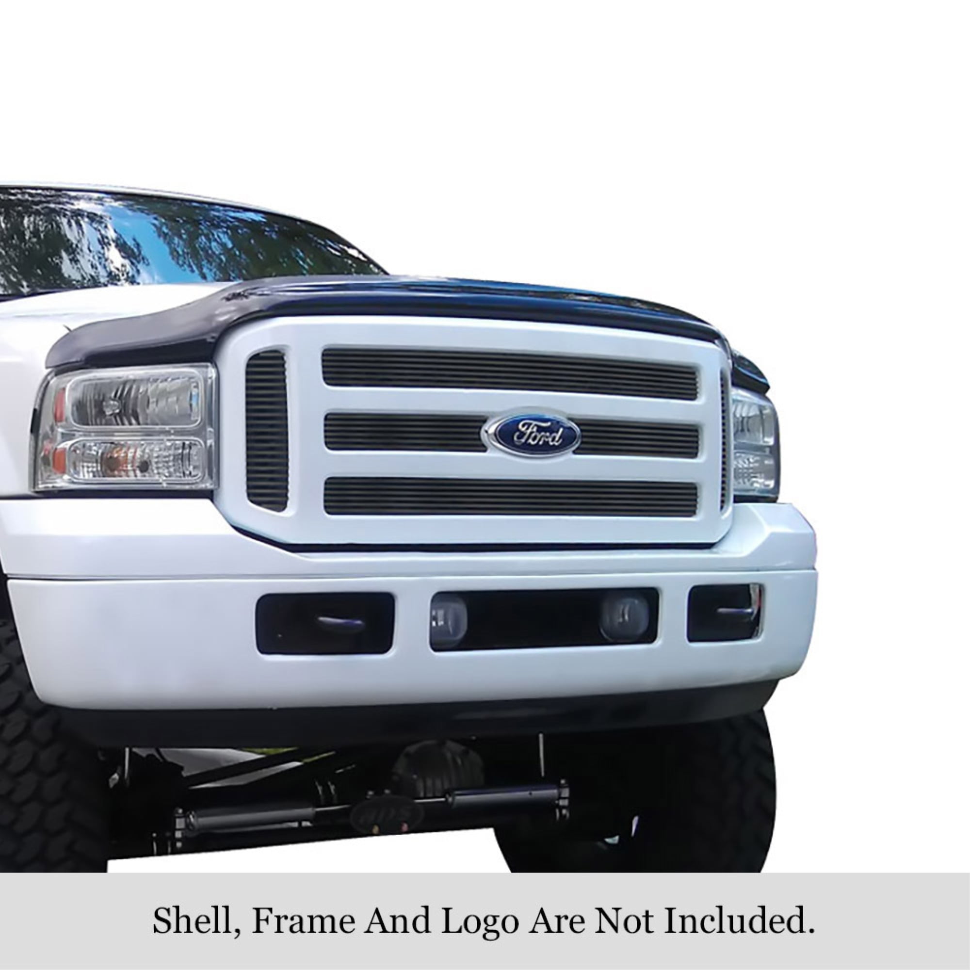APS 2005-2007 Ford Excursion No Honeycomb Between Bars Black Stainless ...