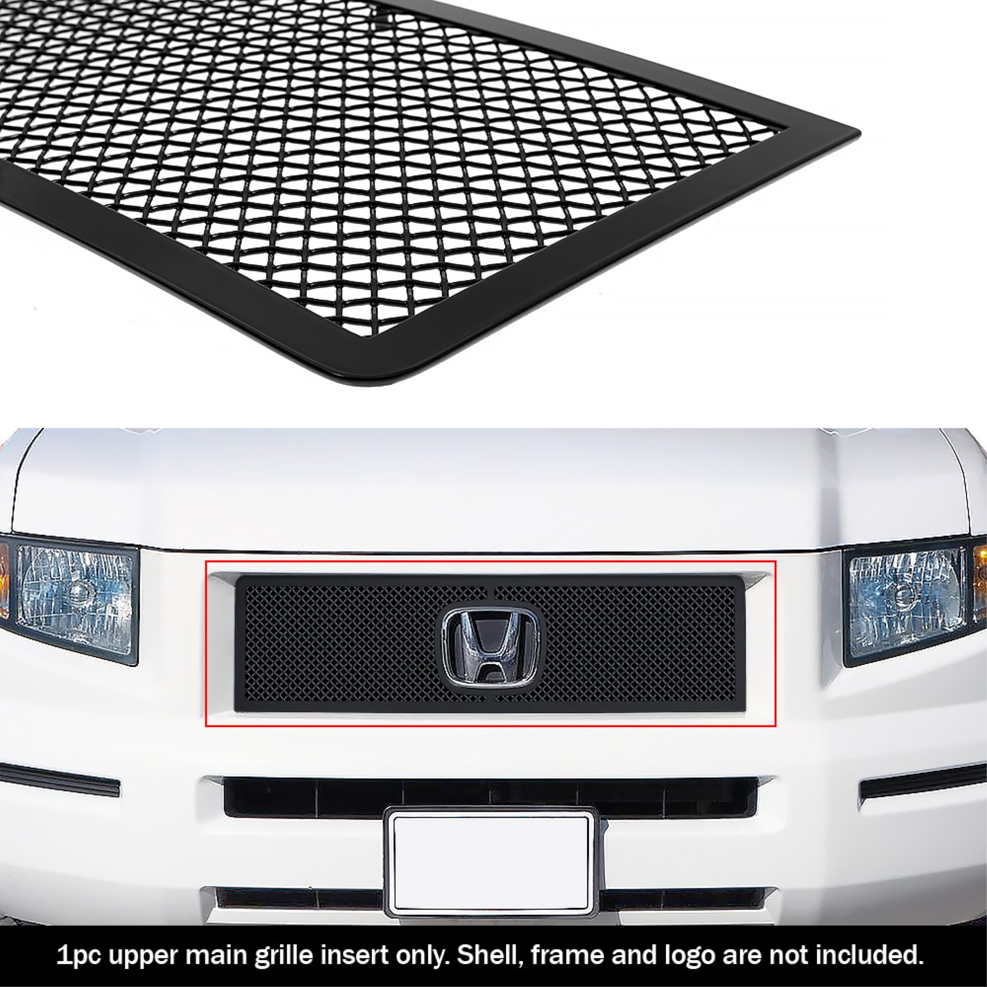 APS 2005-2008 Honda Ridgeline Black Wire Mesh Grille 1.8 mm wire mesh ...