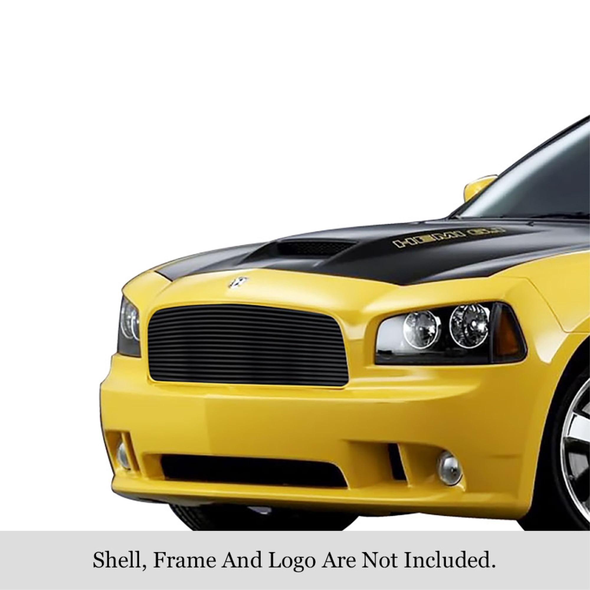 APS 2005-2010 Dodge Charger Black Stainless Steel Billet Grille 8x6 ...