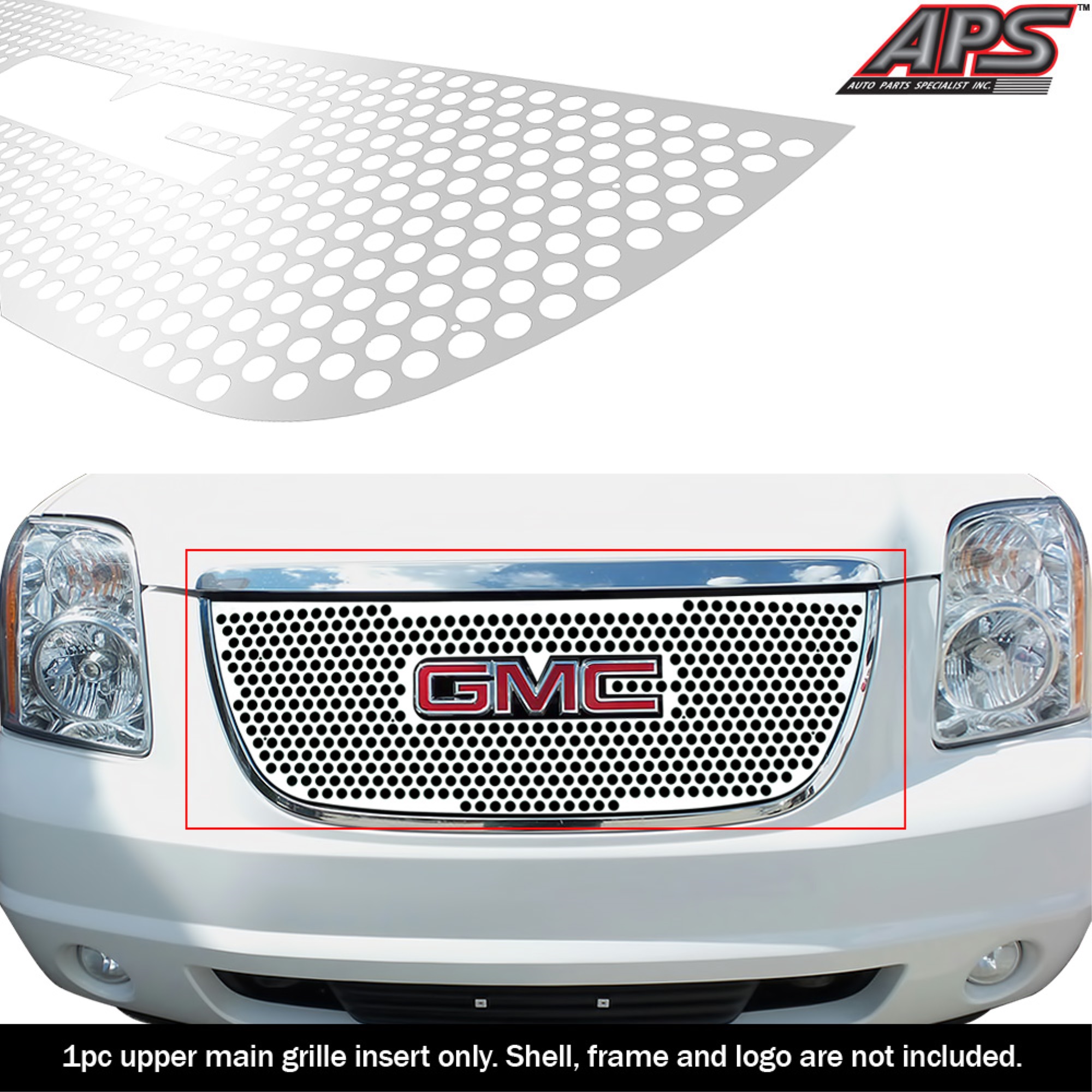 Stainless Steel Main Upper Sheet Grille 2007-2014 GMC Yukon Not For ...