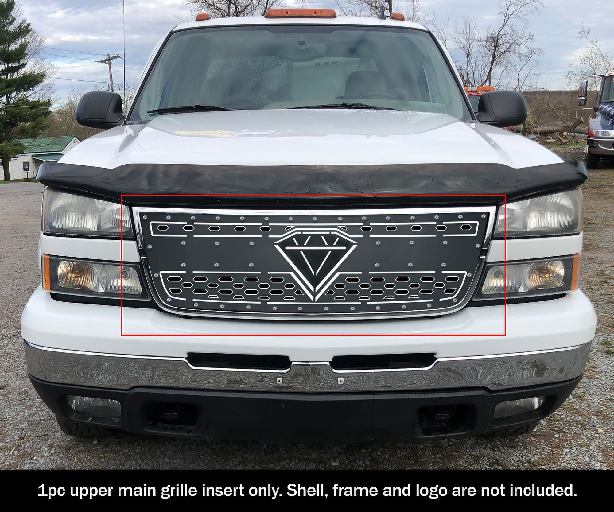 APS 2007 Chevy Silverado 3500 Classic Style Sheet Grille double layer ...