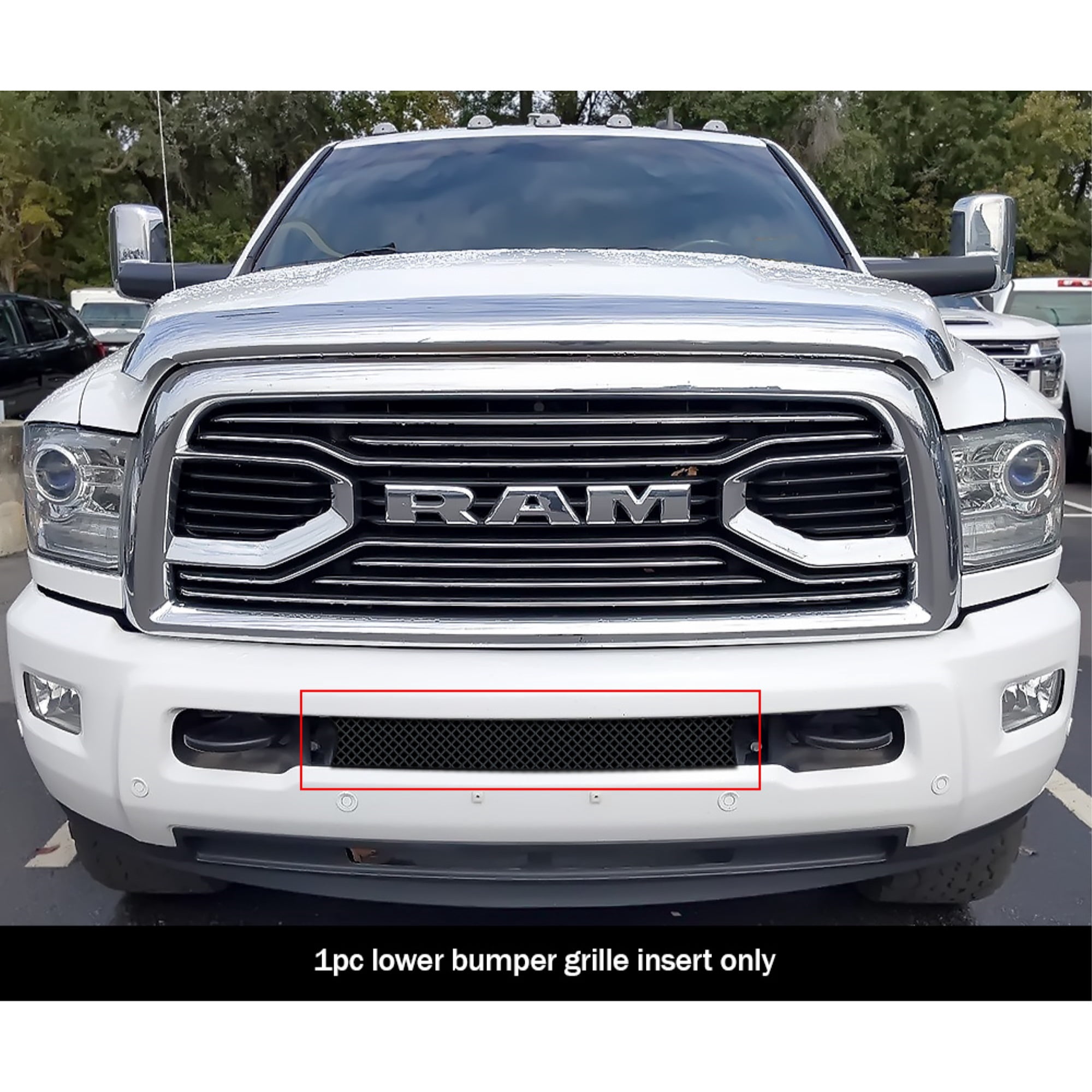 APS 2010-2018 Ram 2500 Tow Hook Show Black Wire Mesh Grille 1.8 mm wire ...