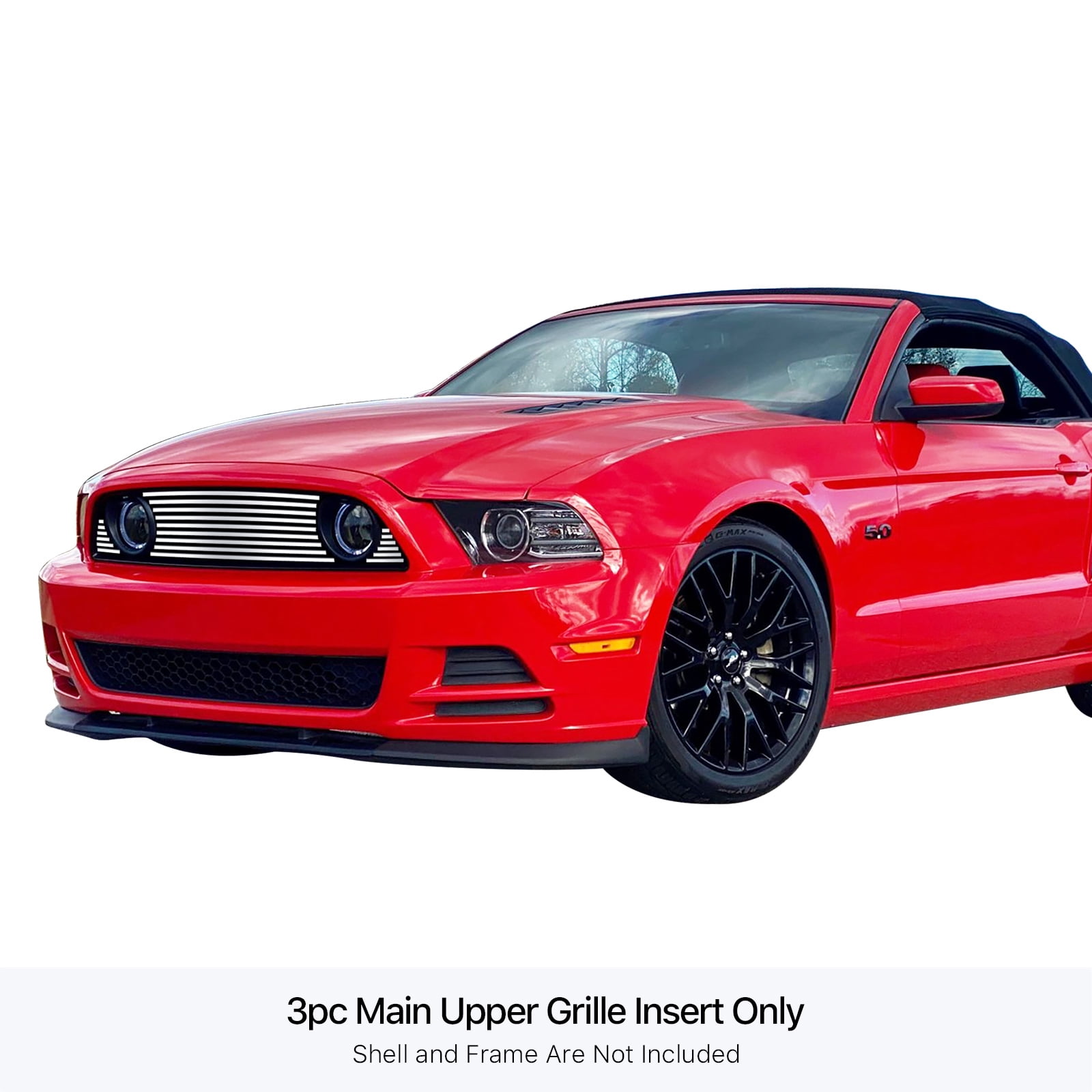 APS 2013-2014 Ford Mustang GT Stainless Steel Billet Grille 8x6 ...