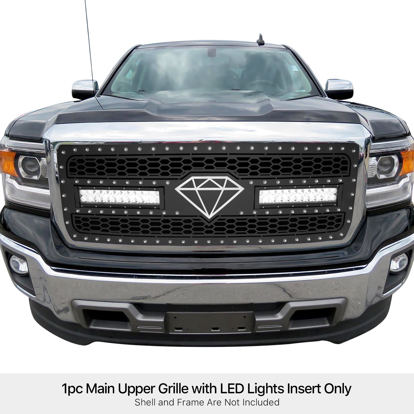 APS 2014-2015 GMC Sierra 1500 Rivet Grille laser cut rivet mesh with 2 ...