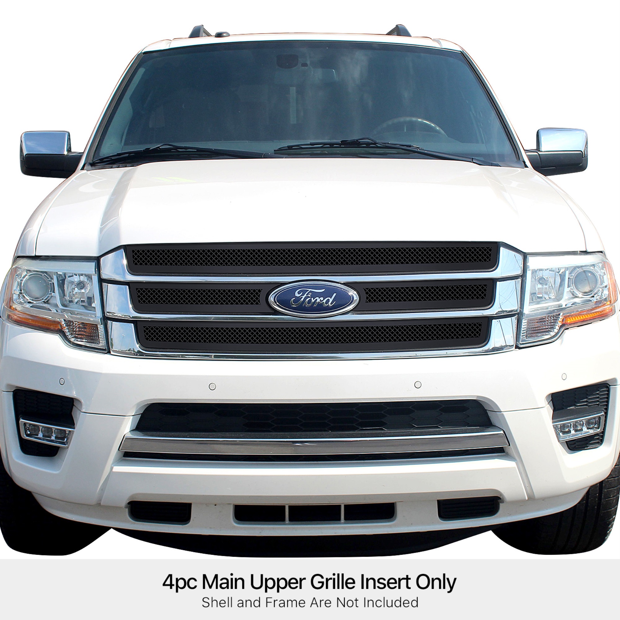 Stainless Steel Main Upper Black Wire Mesh Grille 2015-2017 Ford ...