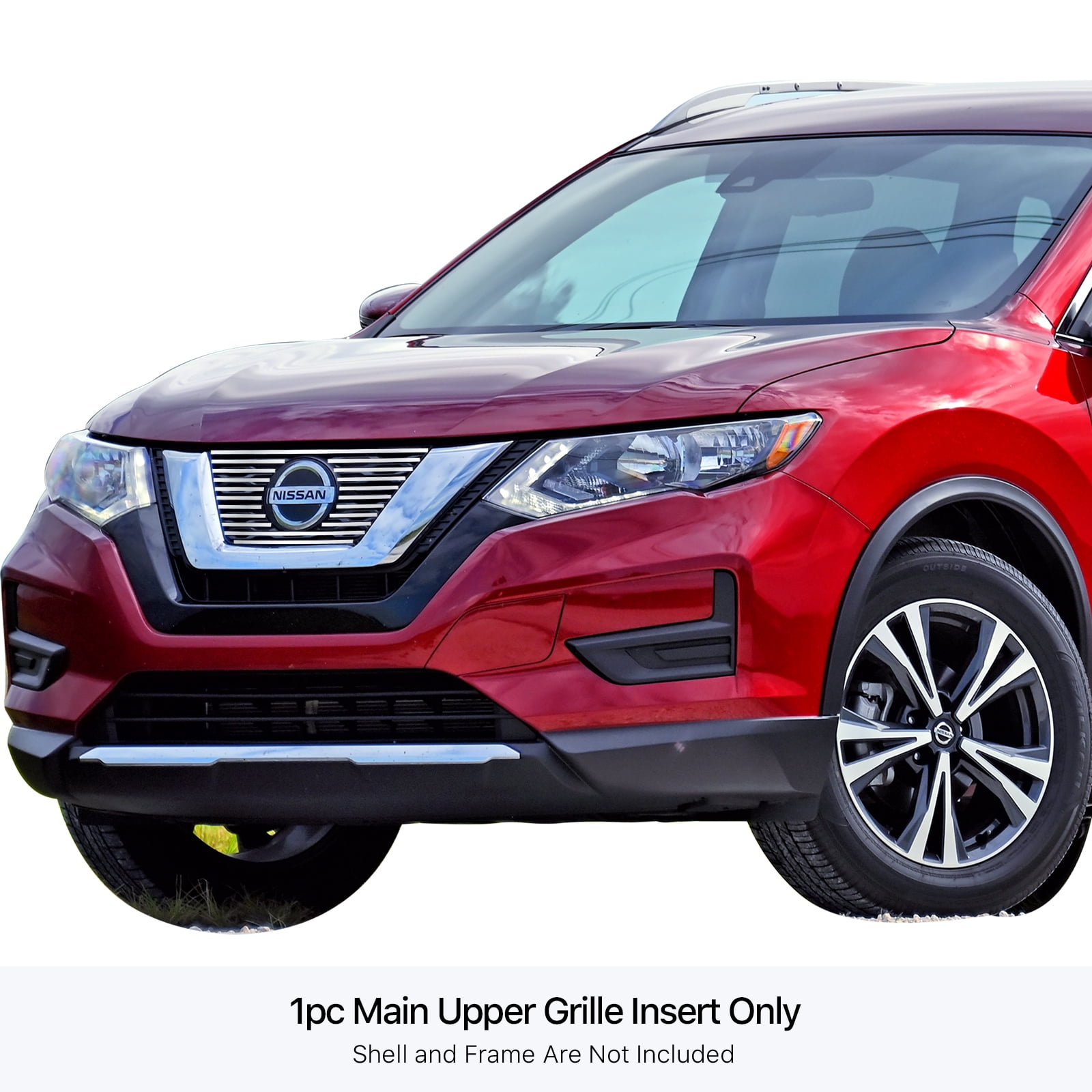 APS 2017-2020 Nissan Rogue Stainless Steel Billet Grille 8x6 horizontal ...