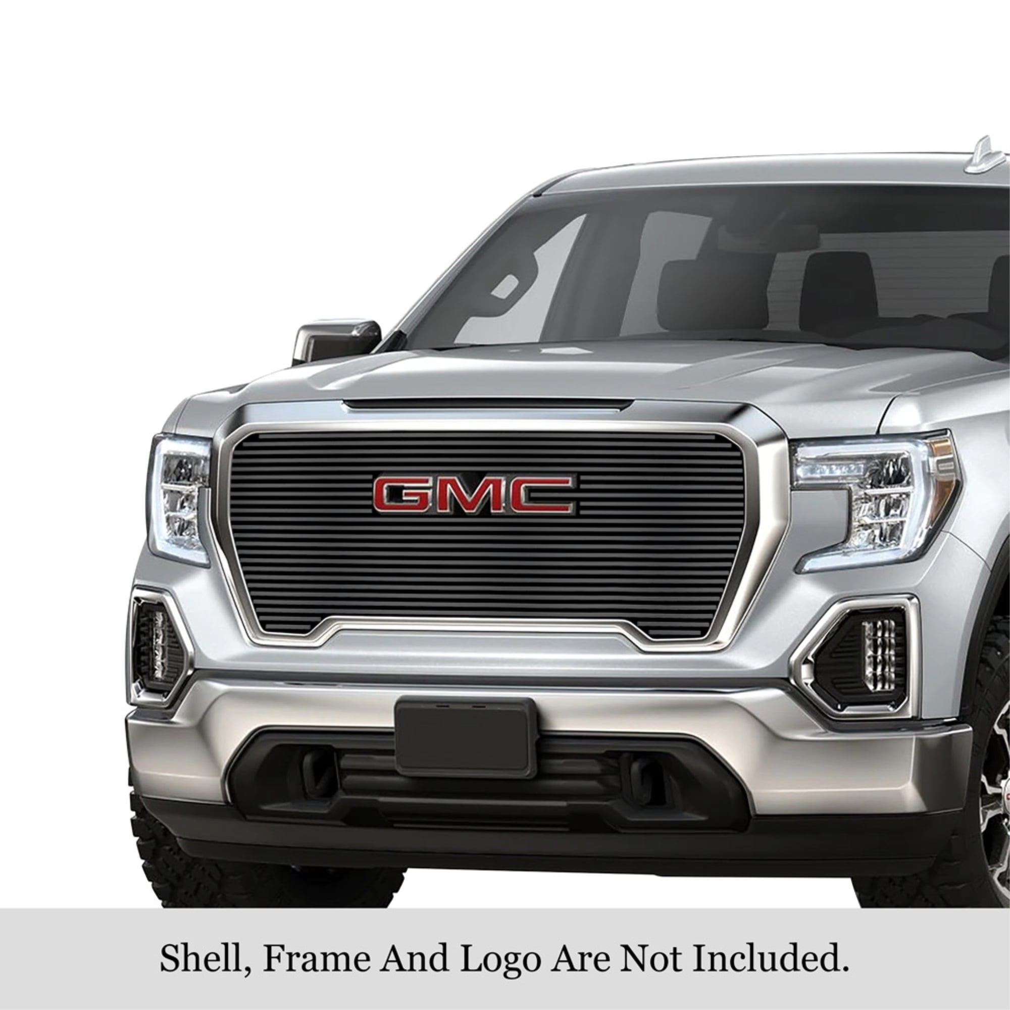 APS 2019-2021 GMC Sierra 1500 SLT Black Stainless Steel Billet Grille ...