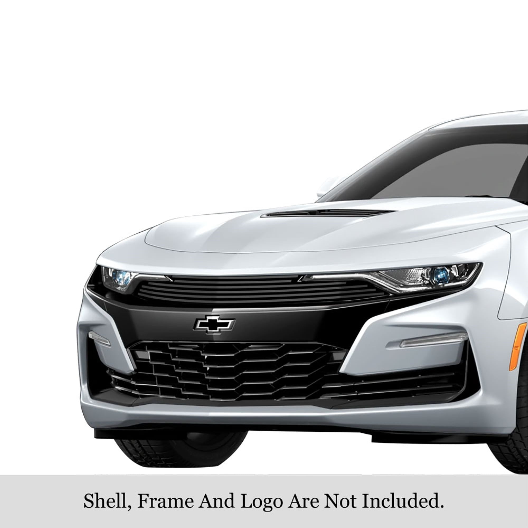APS 2019-2023 Chevy Camaro 1SS Black Stainless Steel Billet Grille 8x6 ...