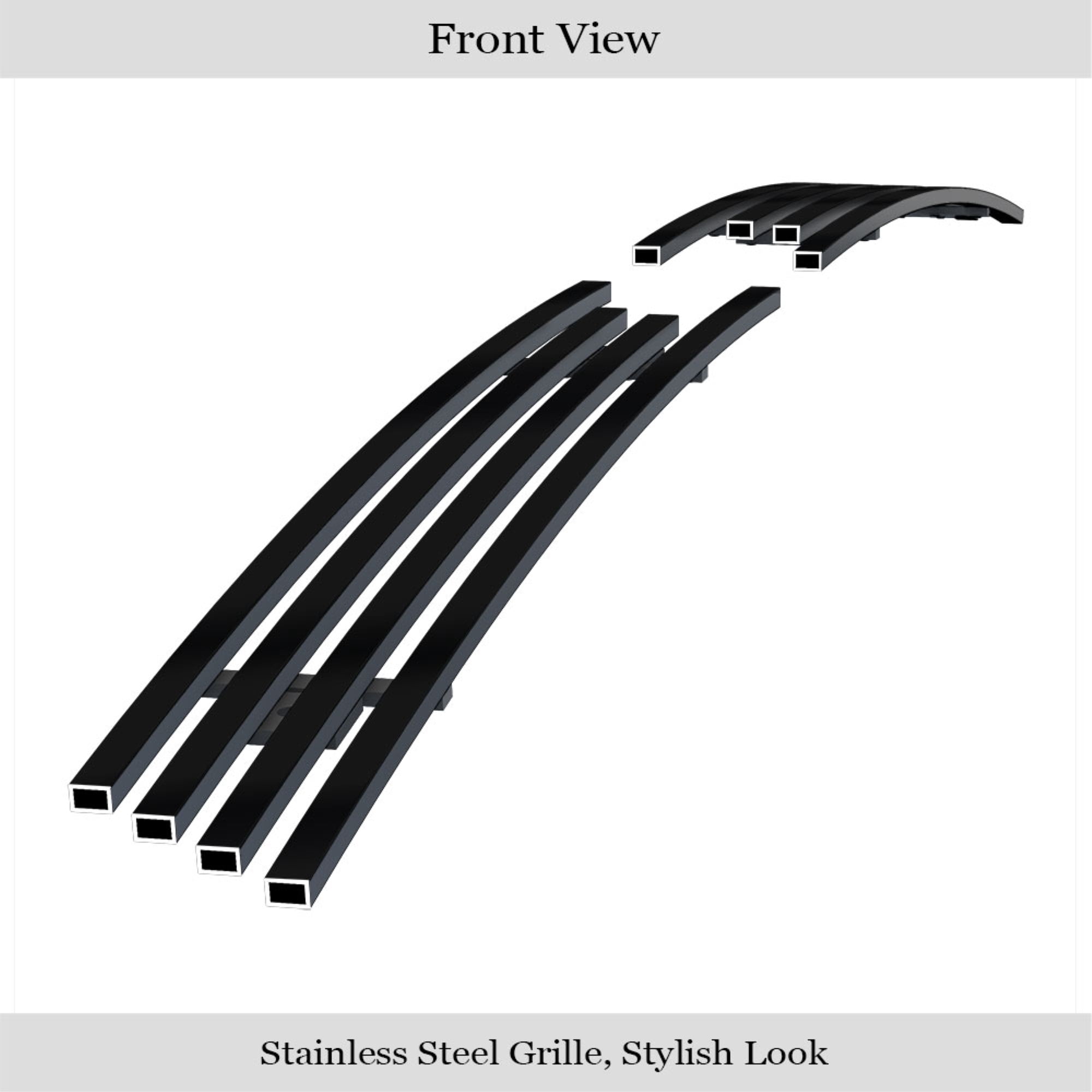 APS 2019-2023 Chevy Camaro ZL1 Black Stainless Steel Billet Grille 8x6 ...