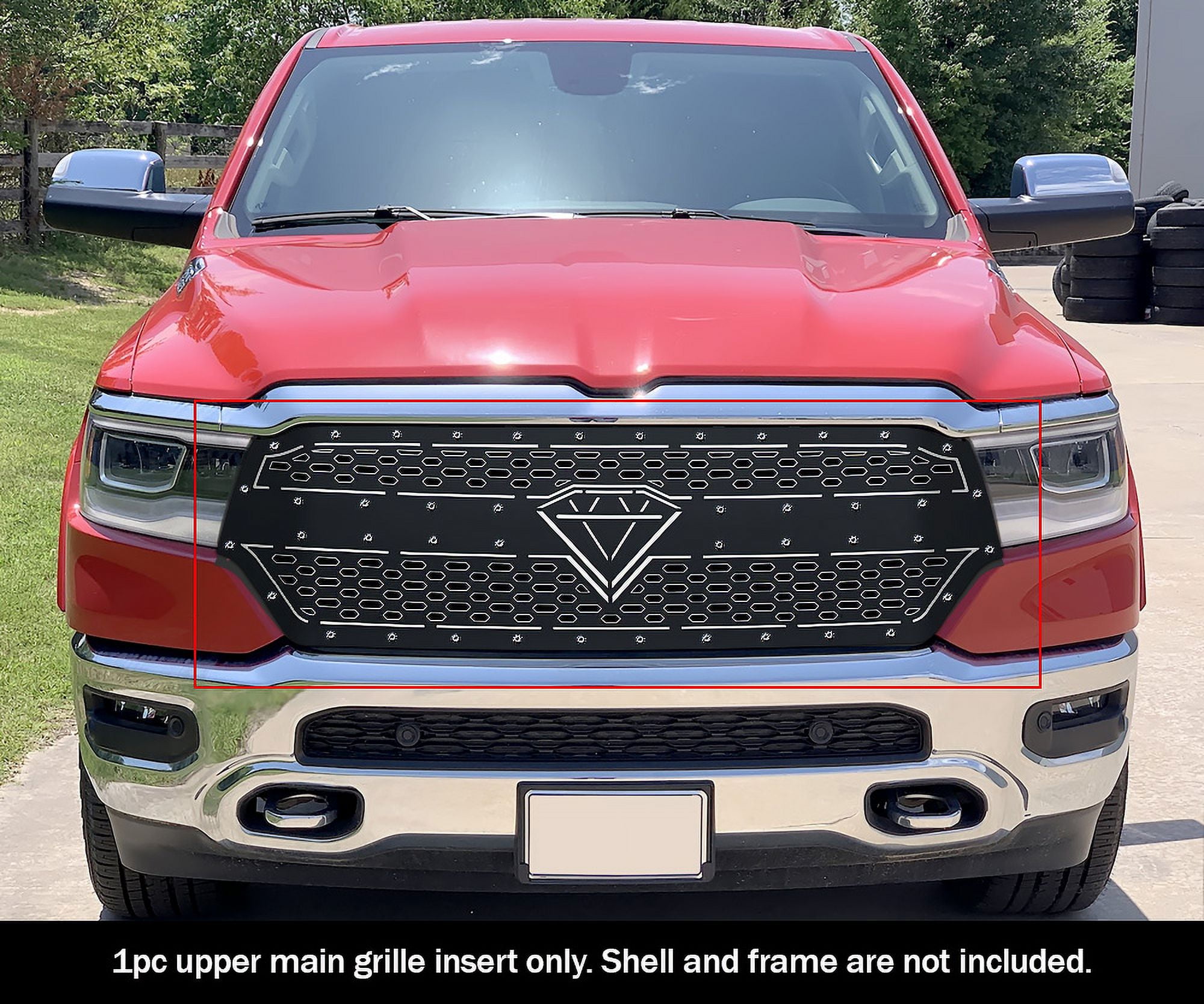 APS 2019-2023 Ram 1500 Laramie Sheet Grille double layer laser cut ...