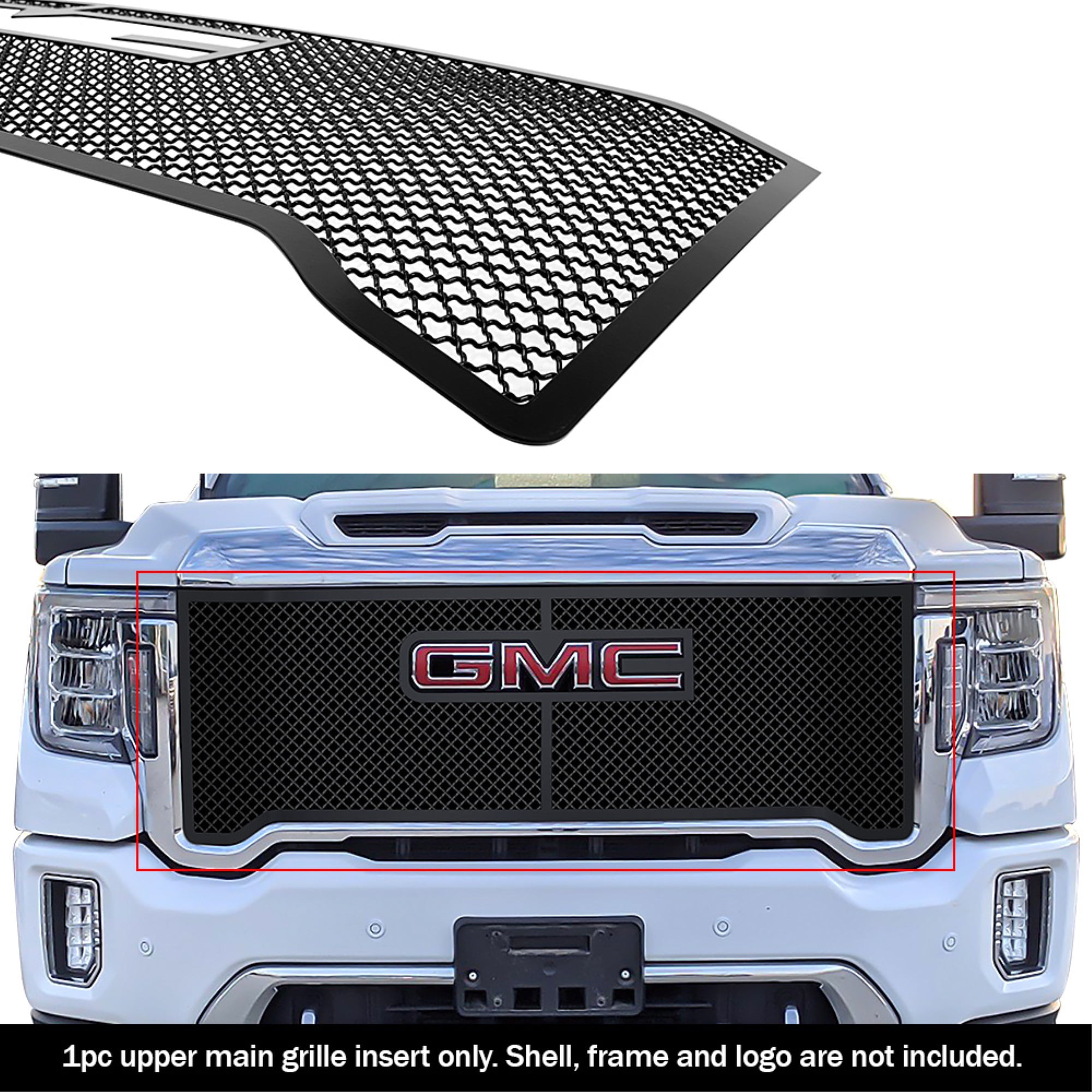 APS 2020-2023 GMC Sierra 2500 SLT Black Wire Mesh Grille 2.5 mm wire ...
