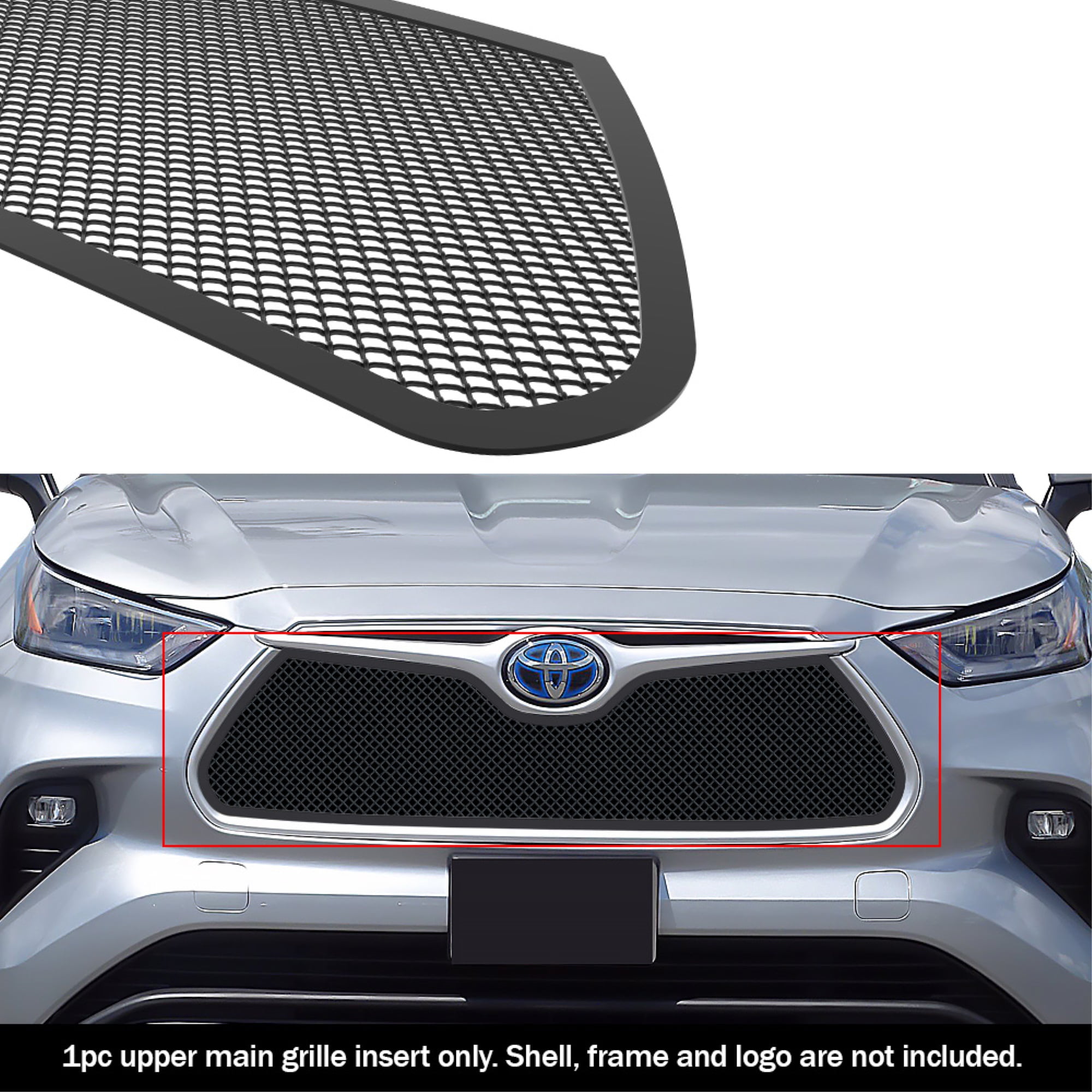 APS 2020-2023 Toyota Highlander Without Camera Black Wire Mesh Grille 1 ...