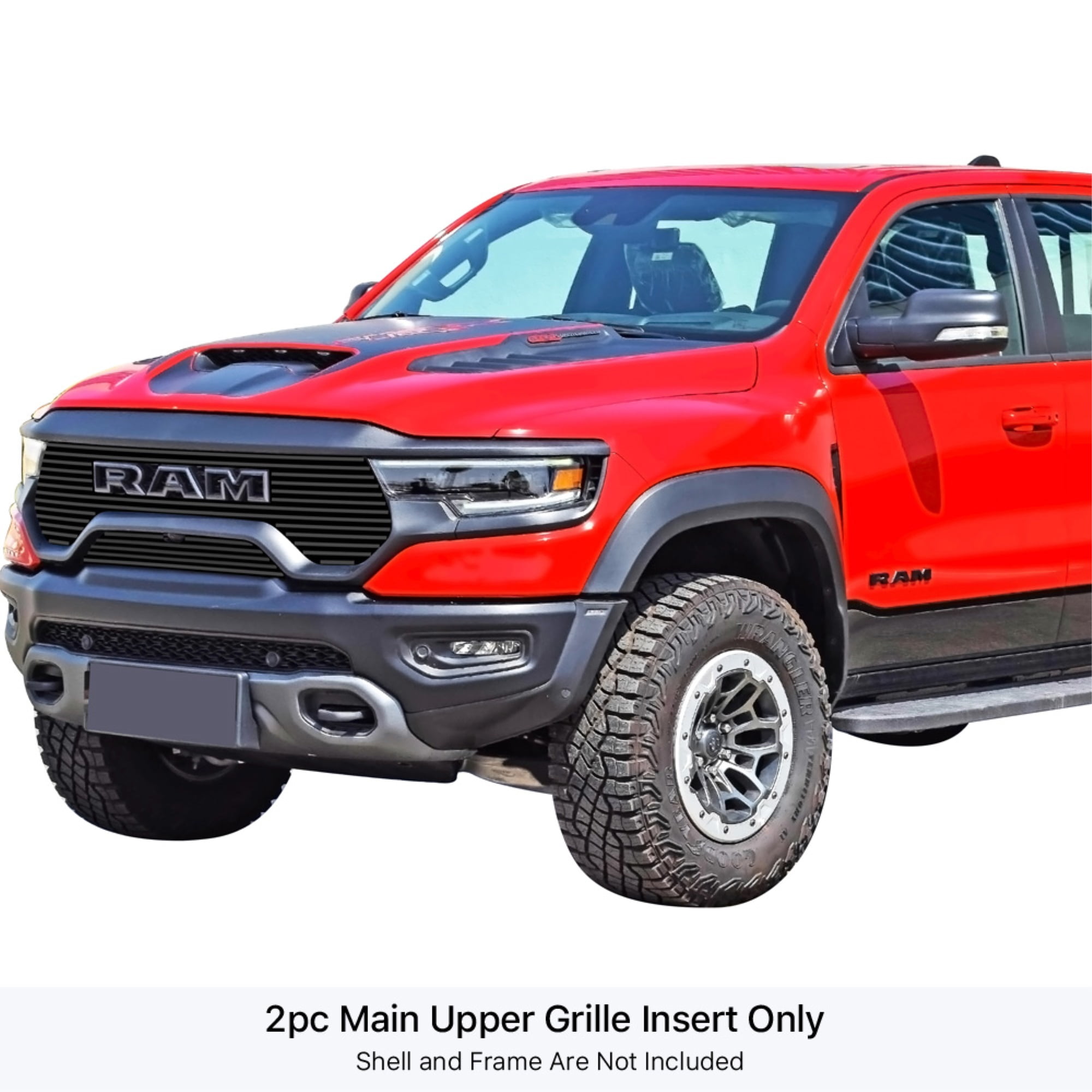 APS 2021-2023 Ram 1500 TRX Black Stainless Steel Billet Grille 8x6 ...