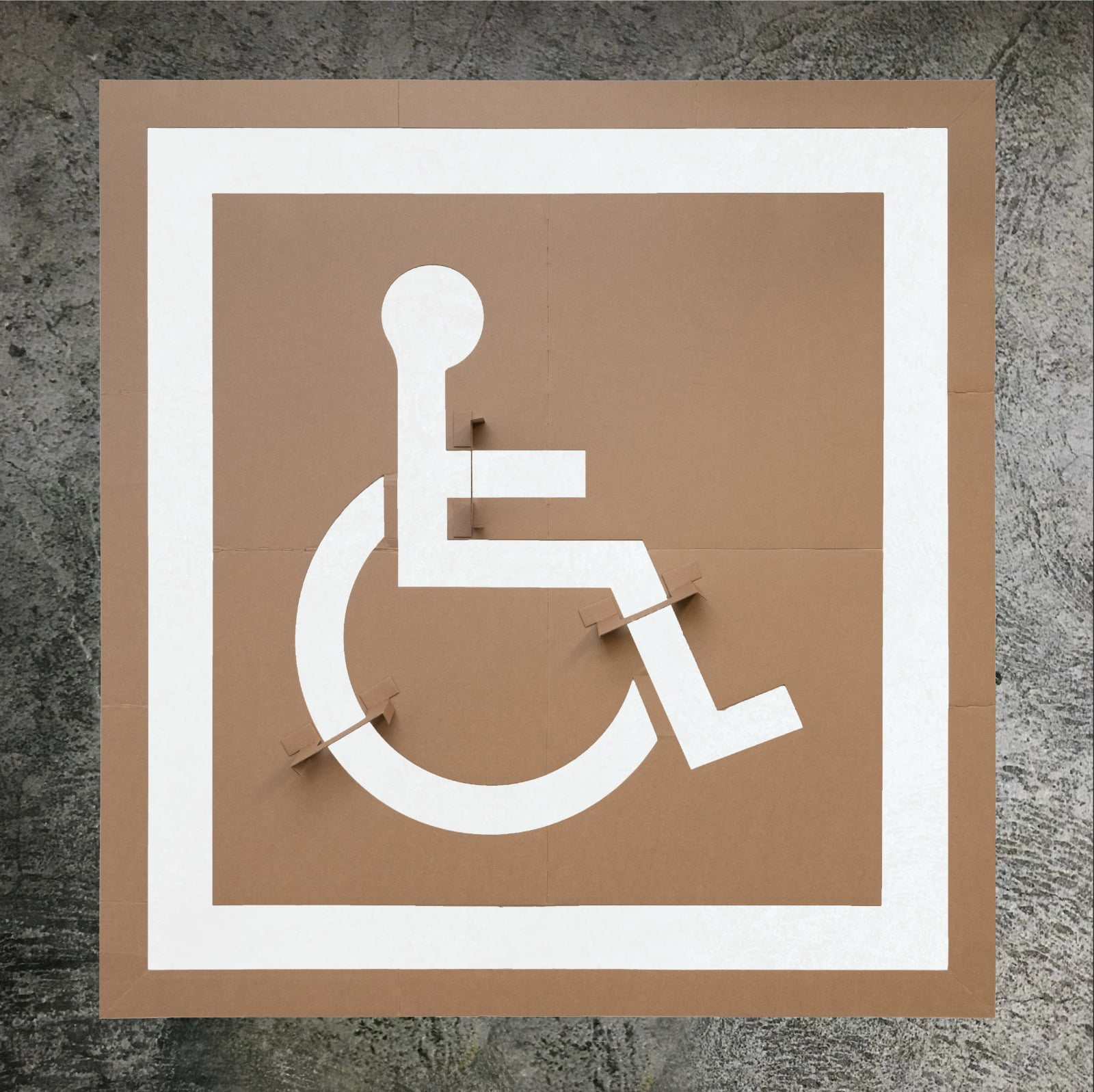 APS 30" ADA Handicap 3-Piece Cardboard Stencil for Painting Parking Lot ...