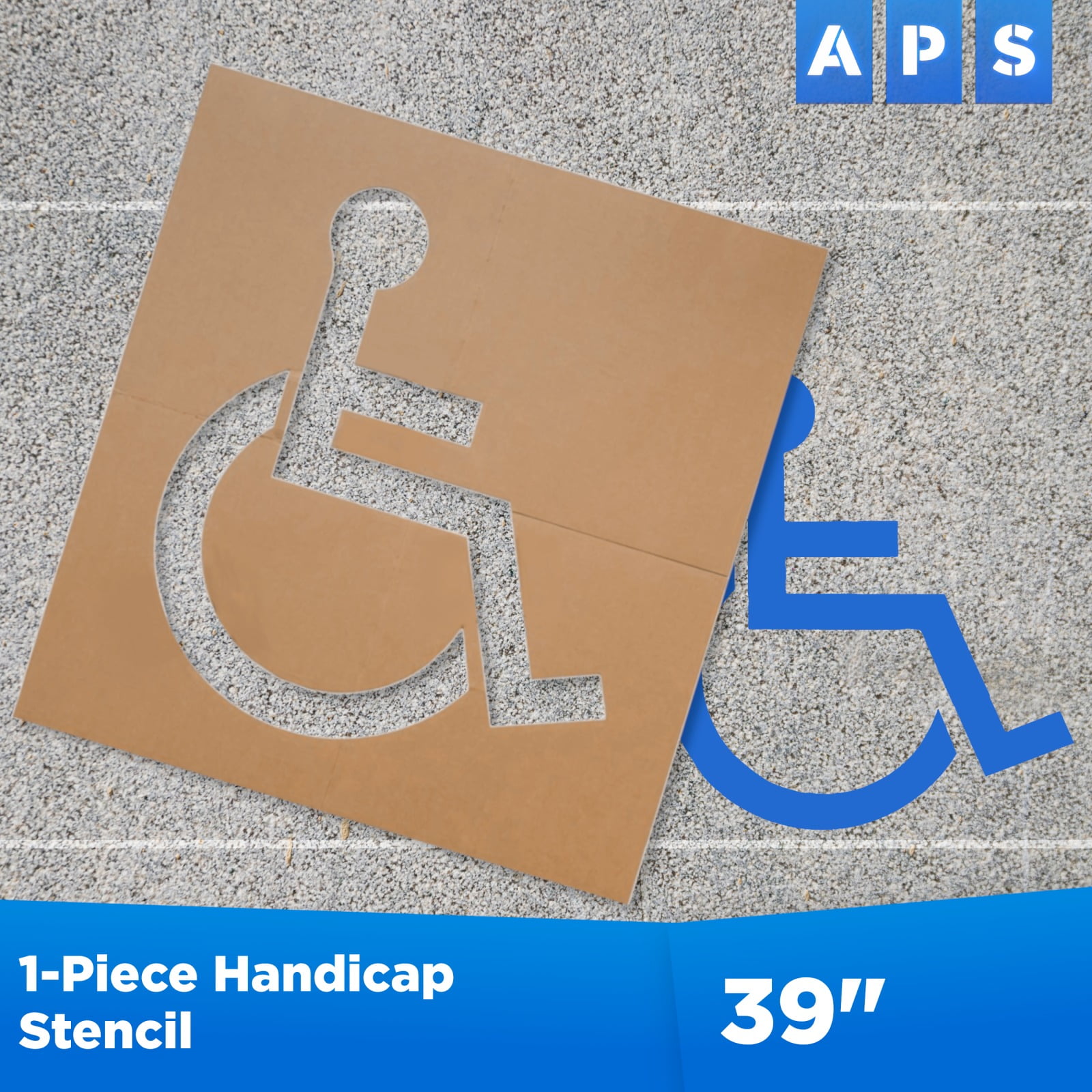 APS 39" ADA Handicap Icon Cardboard Stencil for Painting Parking Lot ...