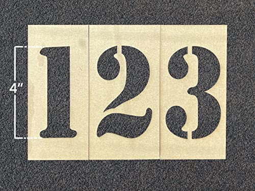 APS 4" Parking Lot Number Stencils 0-9 |10 pieces | Number Parking Lot ...